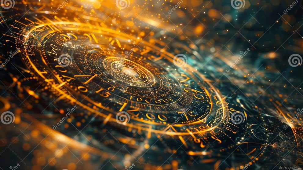 Abstract Cosmic Numerology and Geometry Visualization Stock Photo - Image of complex, intricate ...