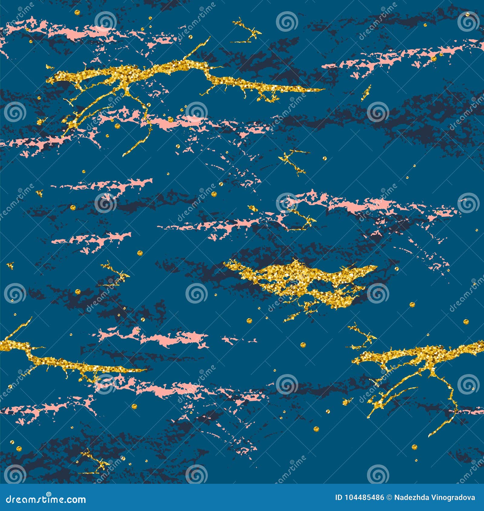Abstract Cosmic Seamless Pattern. Trendy Hand Drawn Texture, Glitter ...