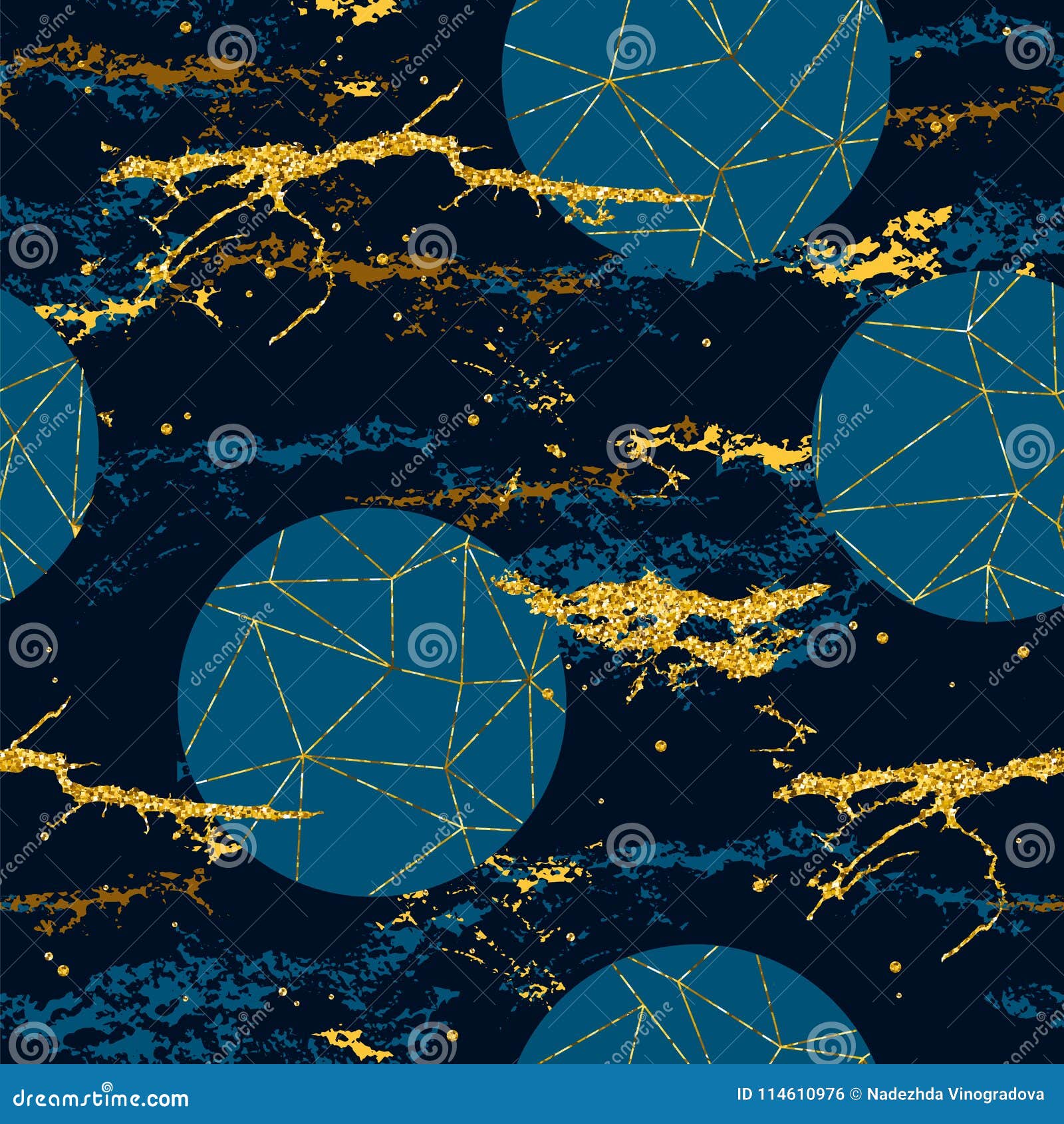 Abstract Cosmic Seamless Pattern. Trendy Hand Drawn Texture, Stock ...