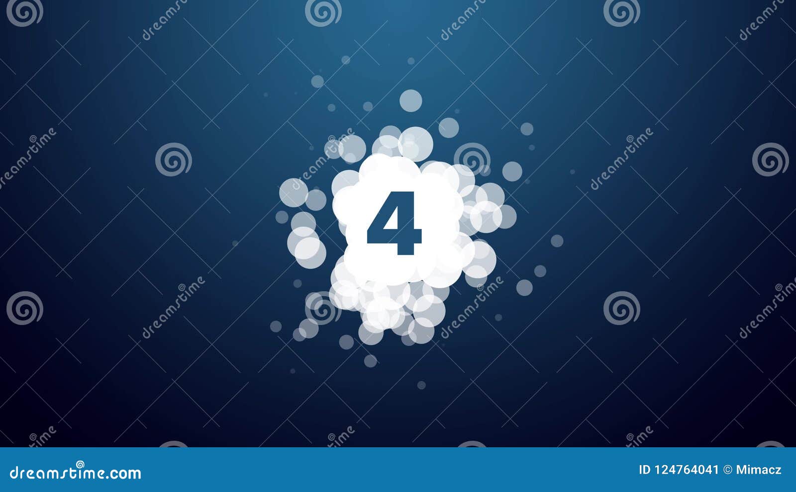 Abstract Countdown with Bubbles on Dark Blue Background Stock Video ...