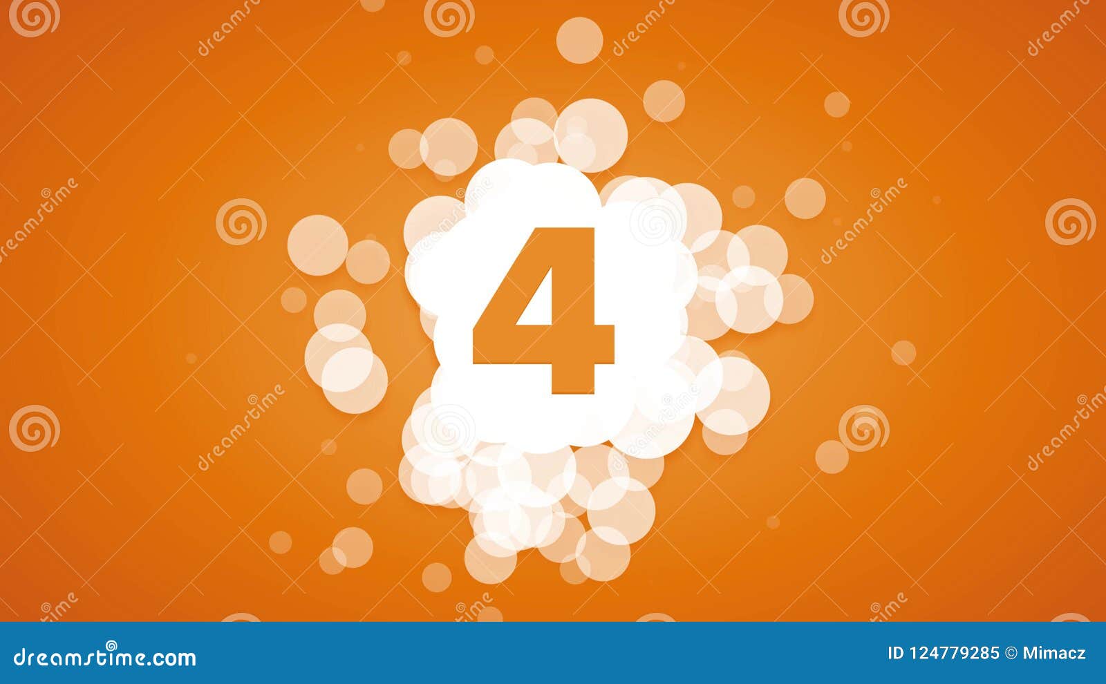 Abstract Countdown with Bubbles on Orange Background Stock Video ...