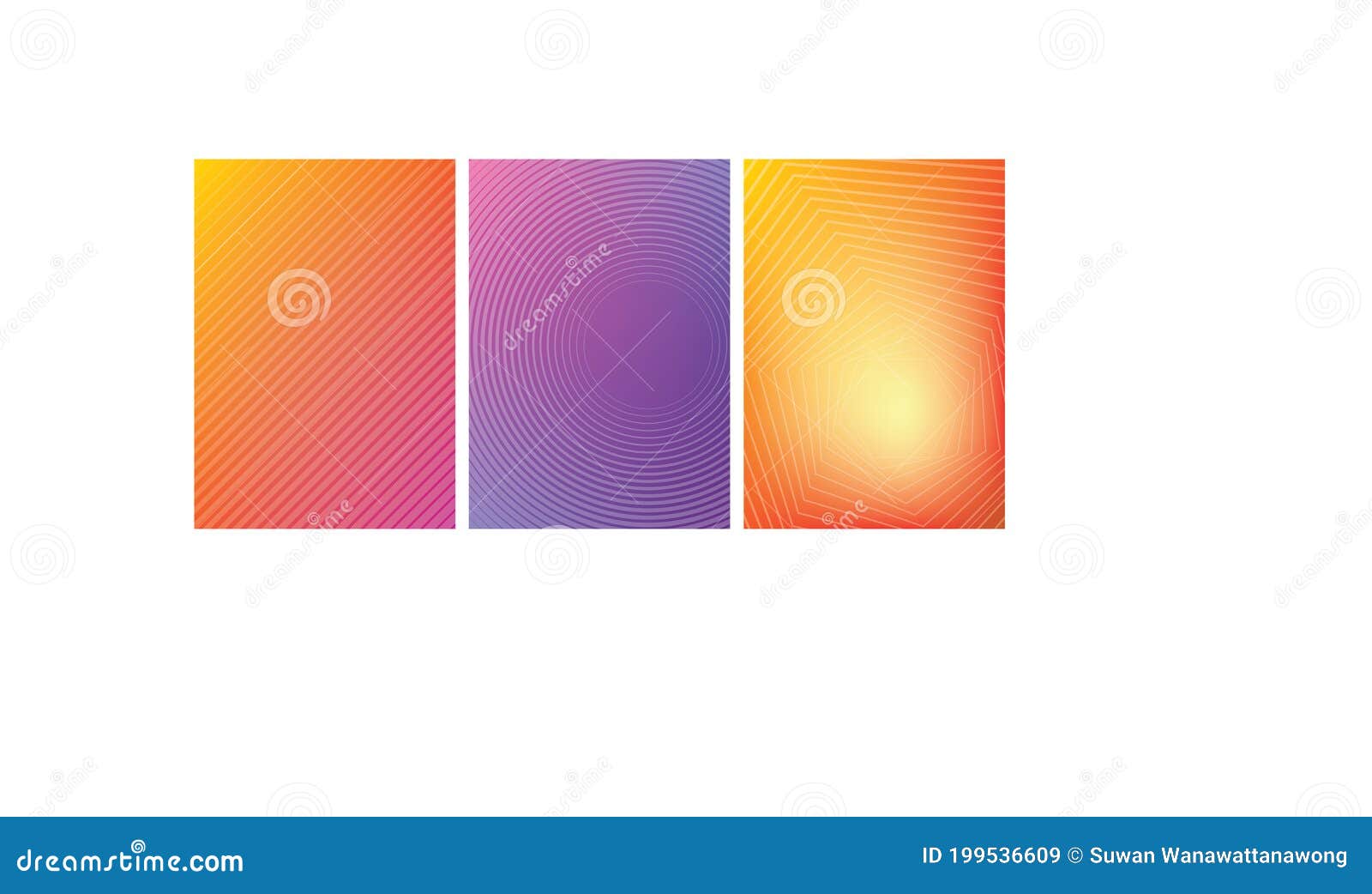 Abstract Cover Page Layouts Gradient Design. Flat Geometric Backgrounds ...