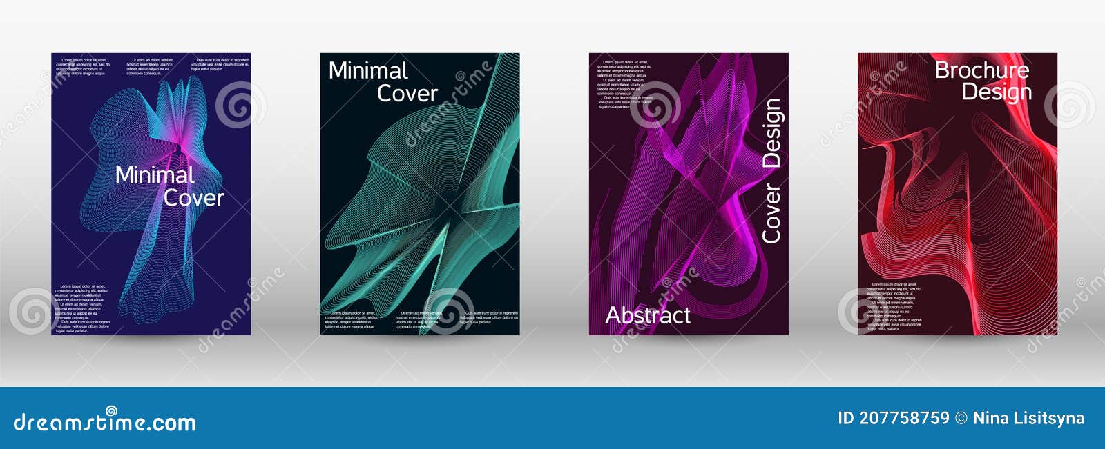 Abstract Covers. a Set of Modern Abstract Covers Stock Illustration ...