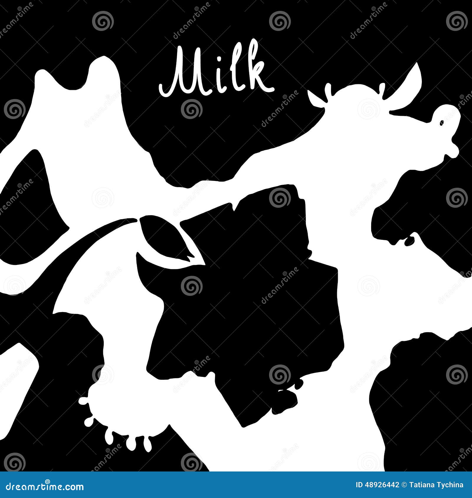 Abstract cow background stock vector. Illustration of horse - 48926442