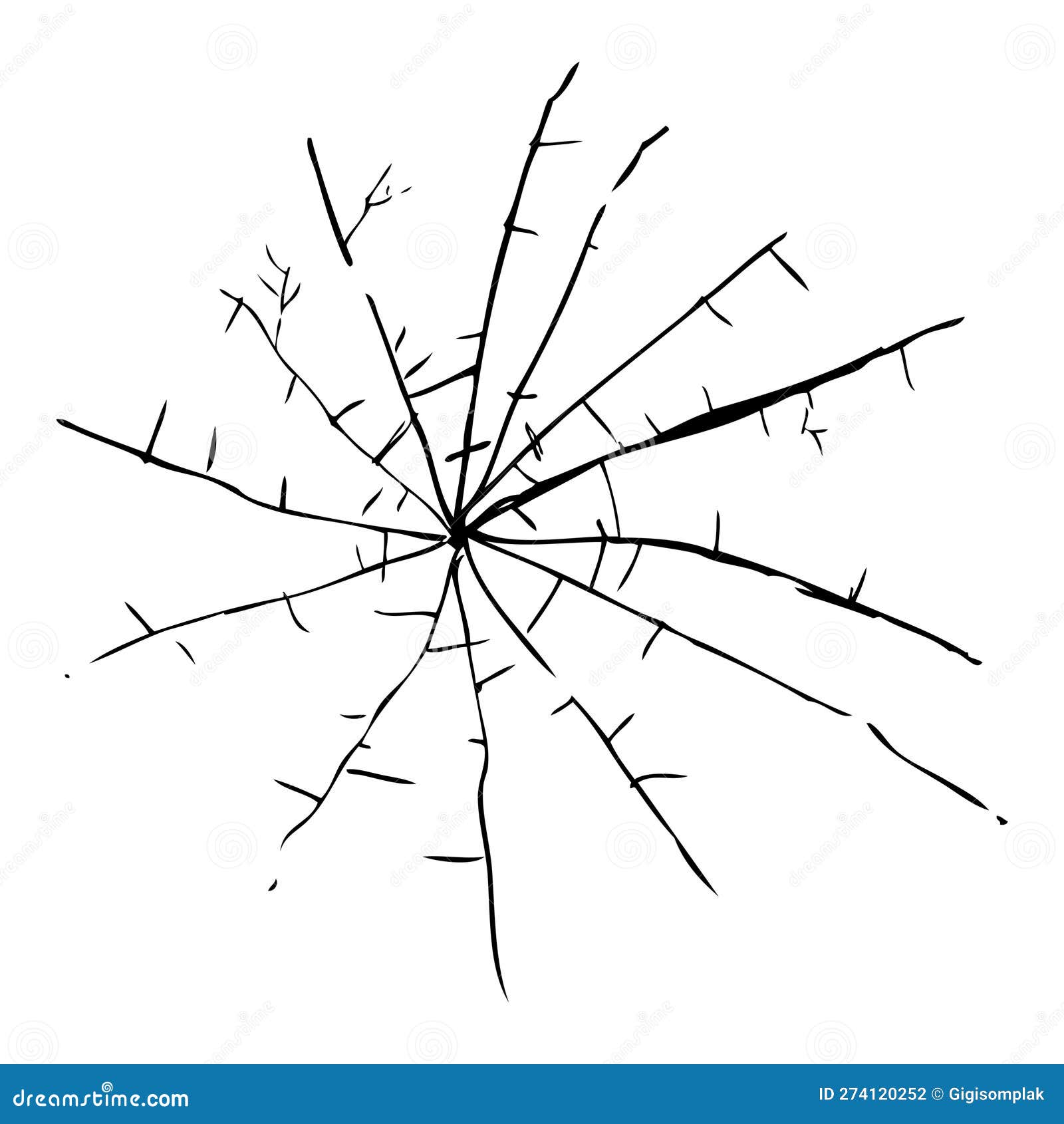 Abstract Crack Glass Background Simple Vector Hand Draw Sketch Stock Vector Illustration Of