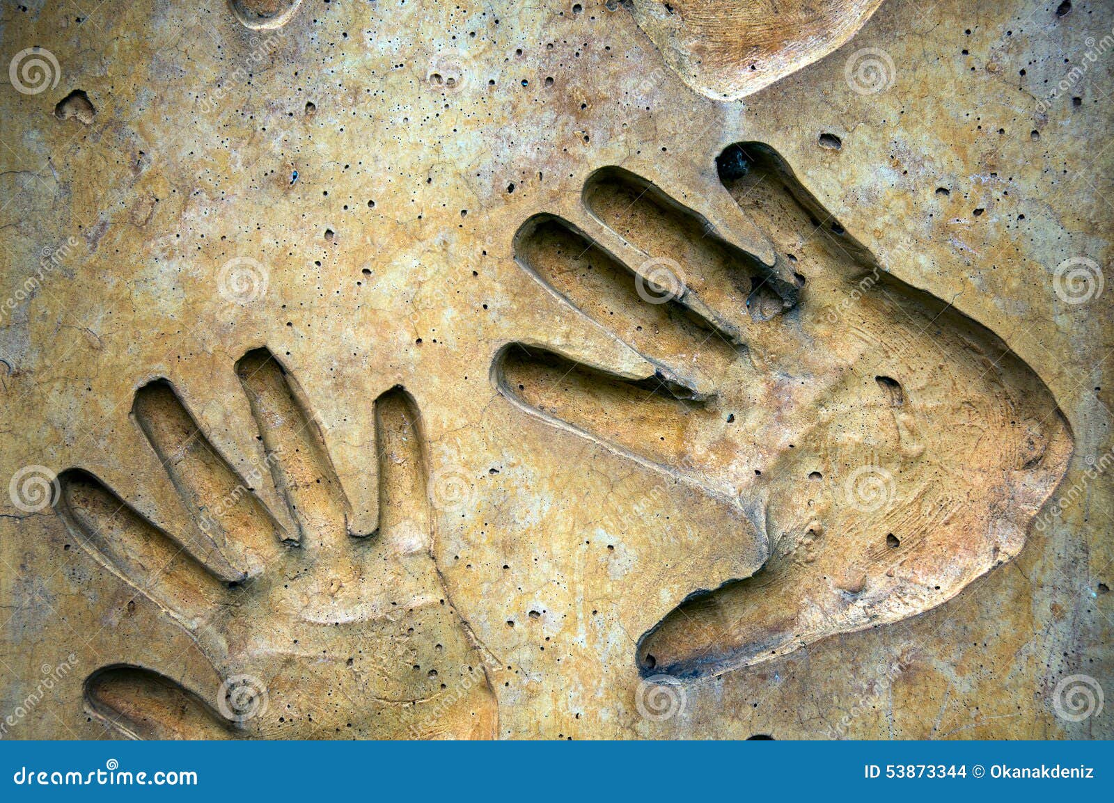 Abstract Cracked Hand Print on Wall Stock Photo - Image of abstract ...