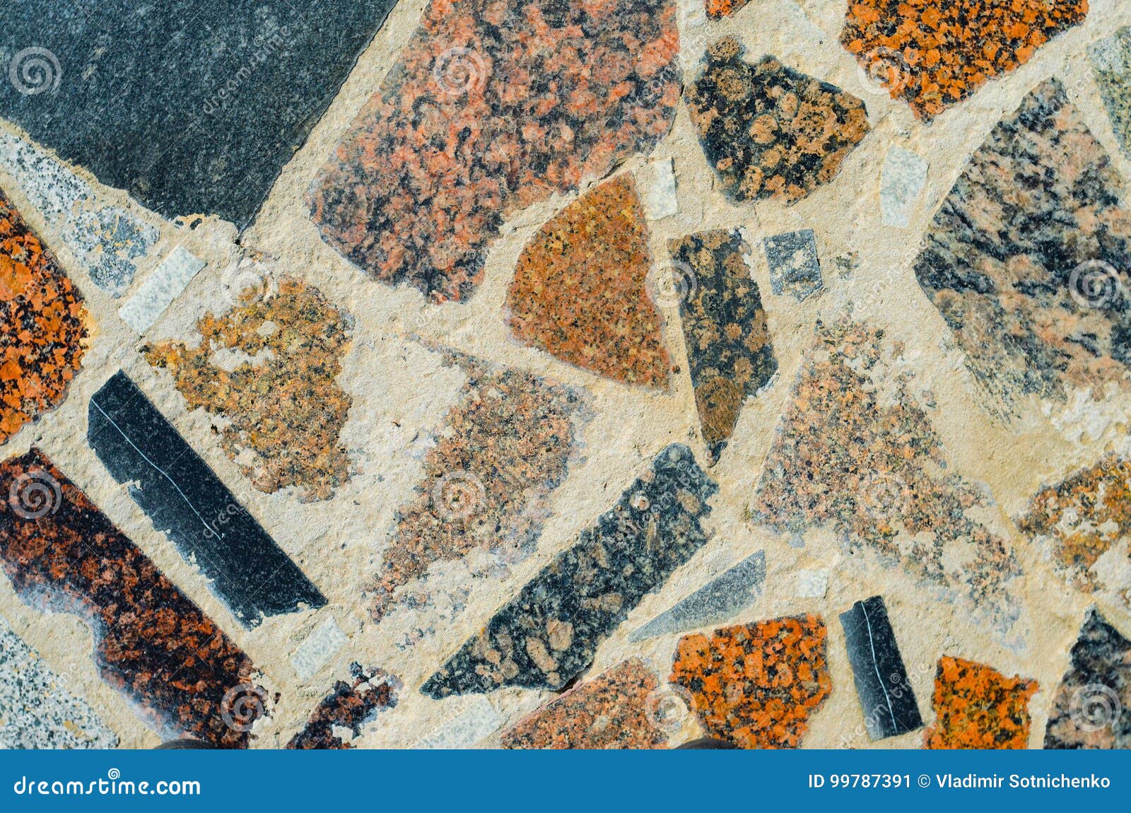 Abstract Mosaic Texture stock image. Image of concrete - 99787391