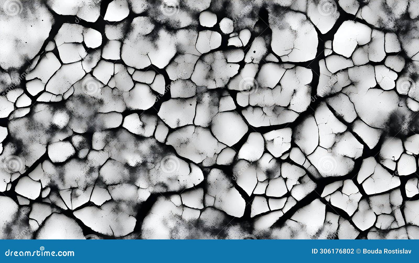 Abstract Cracked Surface With Glowing Fractures. An Abstract Depiction ...