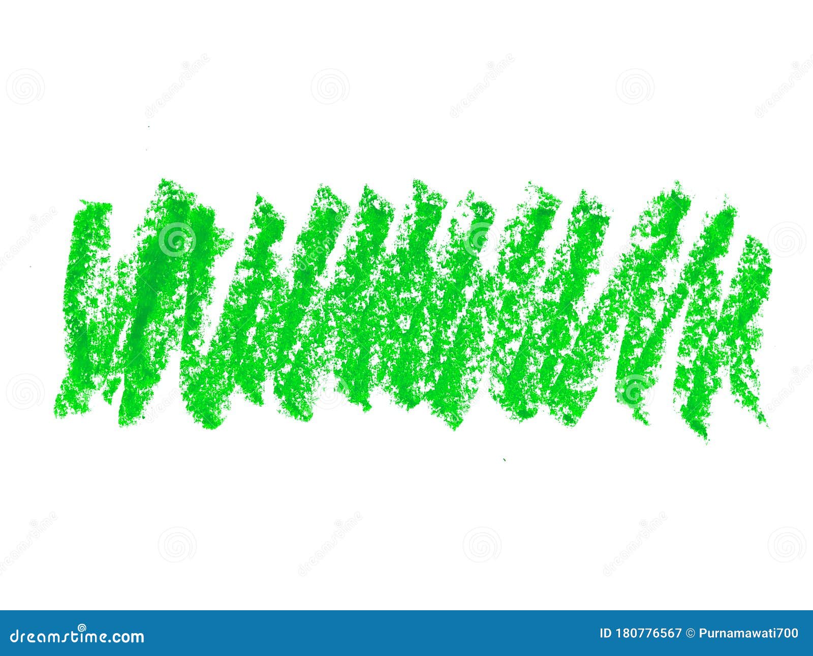 Abstract Crayon on White Background. Green Crayon Scribble Texture ...