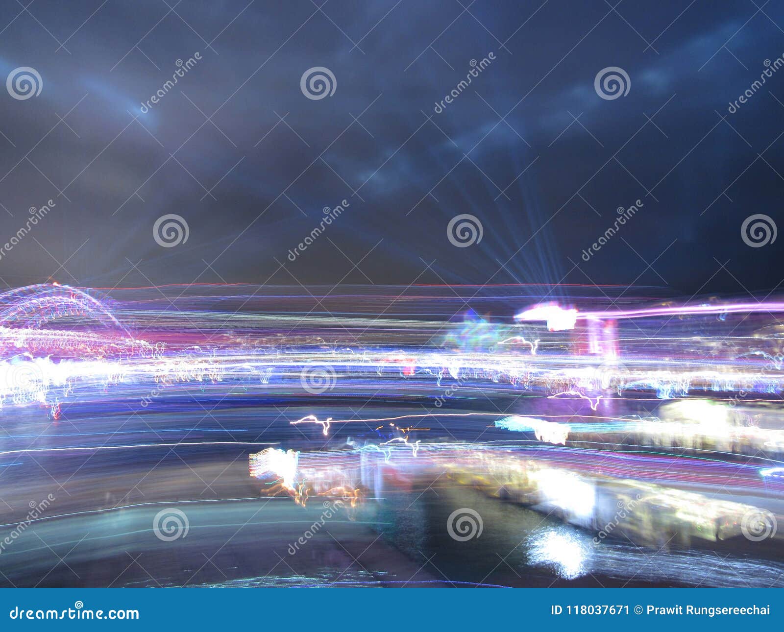 Abstract, Crazy Lights Concept, City Life Stock Image - Image of flow ...