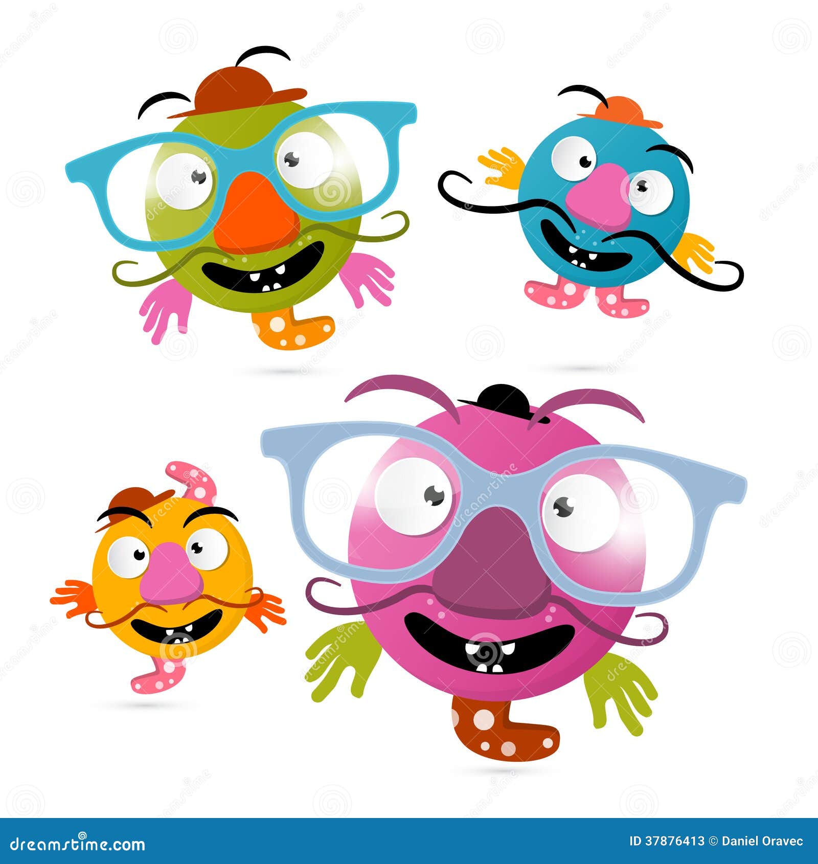 Abstract Crazy Monsters Illustrations Stock Vector - Illustration of ...