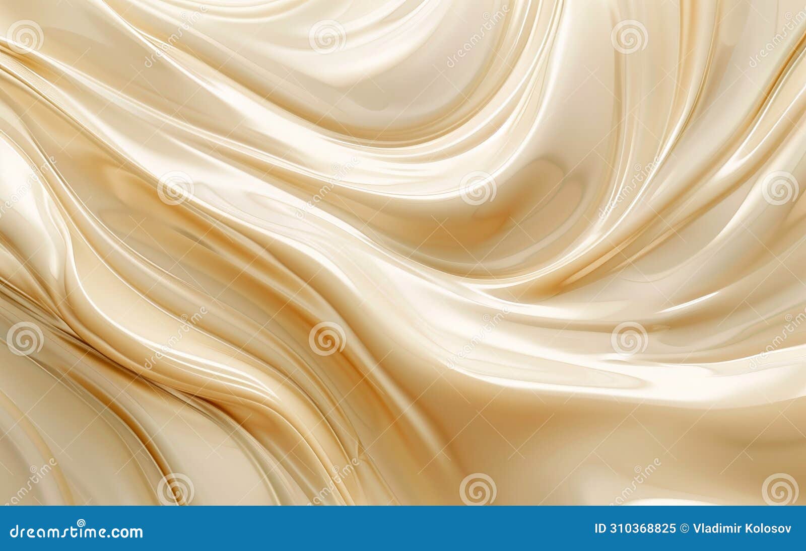 Abstract Cream Background with a Milky Wave Texture, Swirling Liquid ...