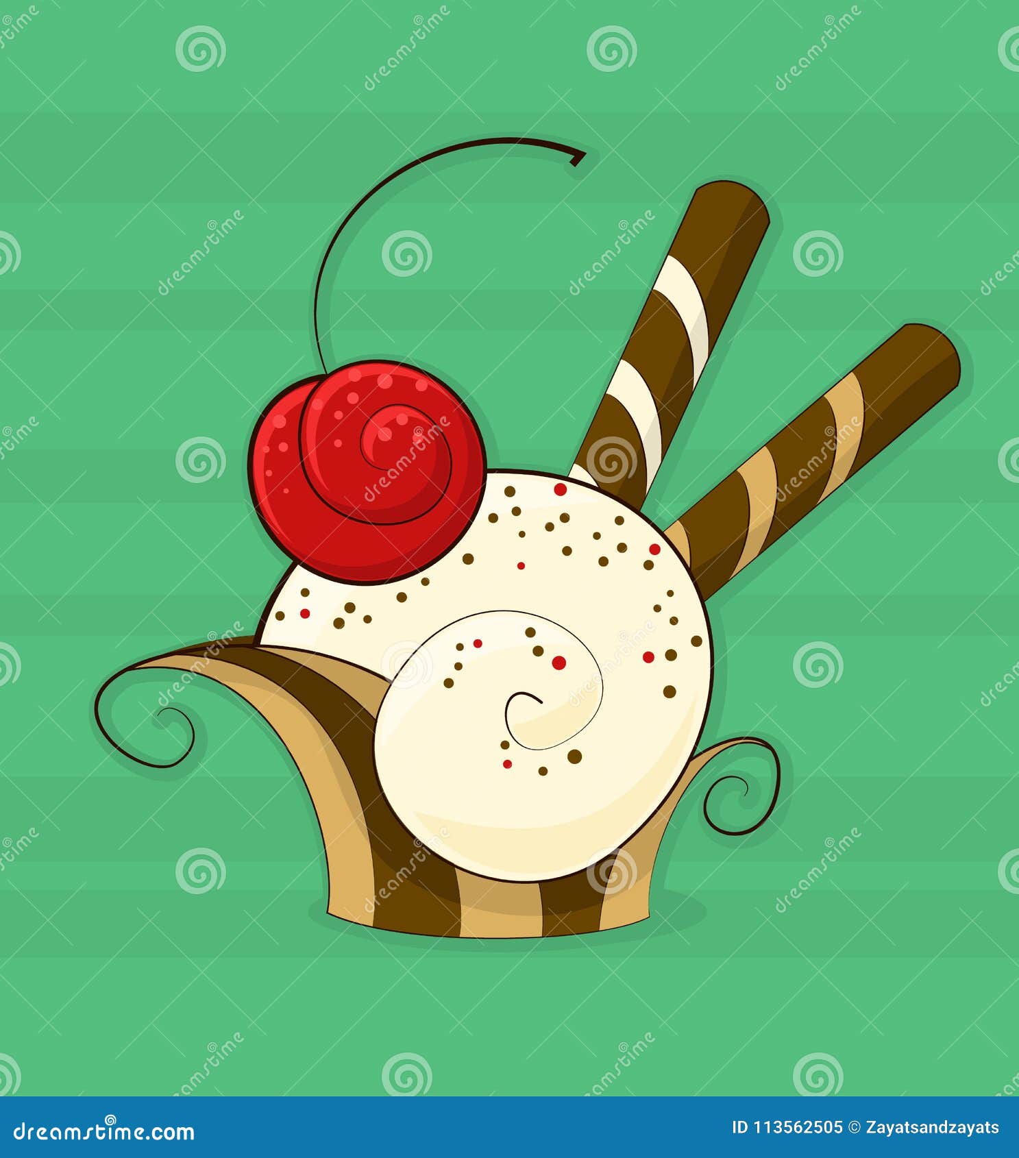 Abstract cupcake stock vector. Illustration of chocolate - 113562505