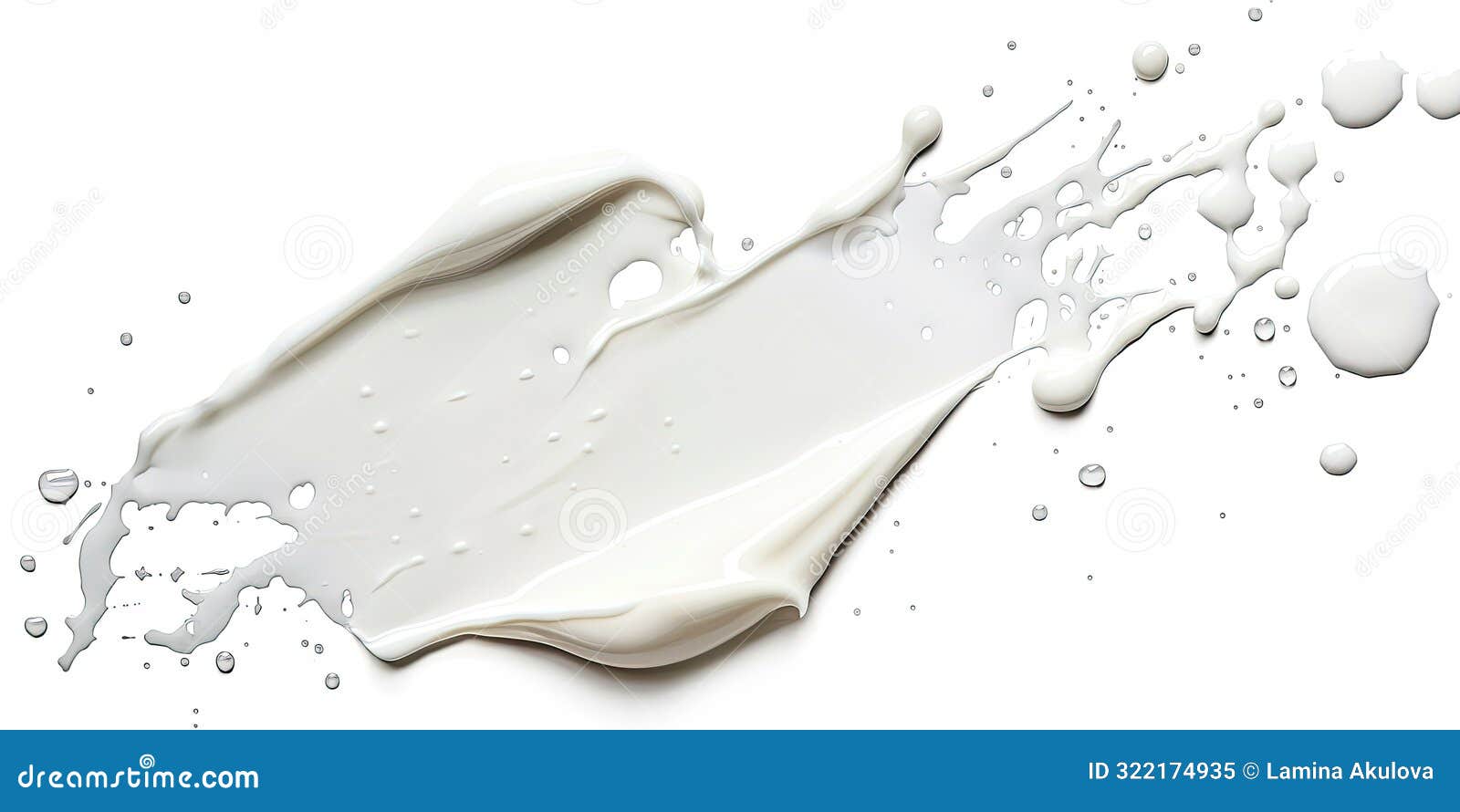 Abstract Cream Splash Pattern On White Background. Creative Liquid Art ...