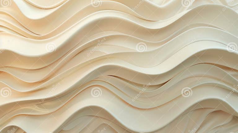 Abstract Cream Wave Pattern, Fluid and Smooth Texture. Modern Artistic ...