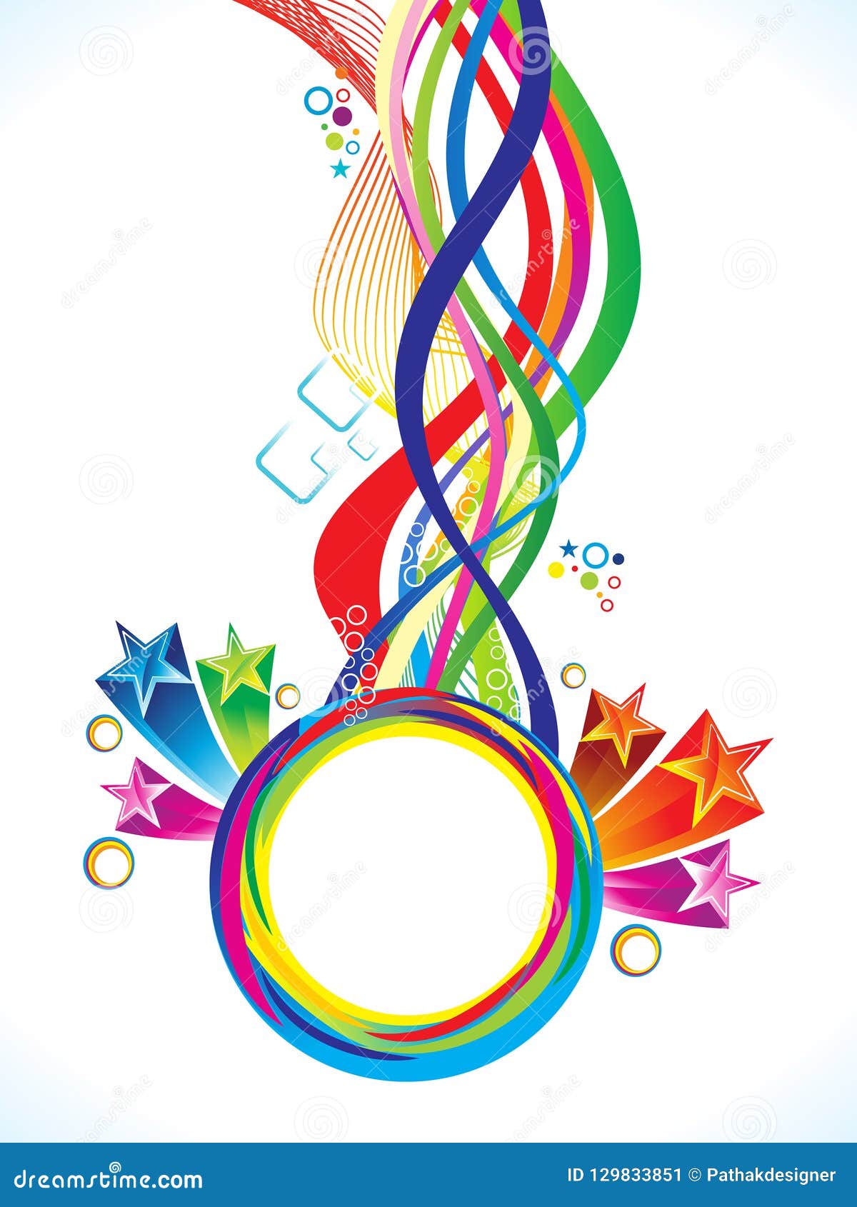 Abstract Creative Artistic Colorful Wave Explode Stock Vector ...