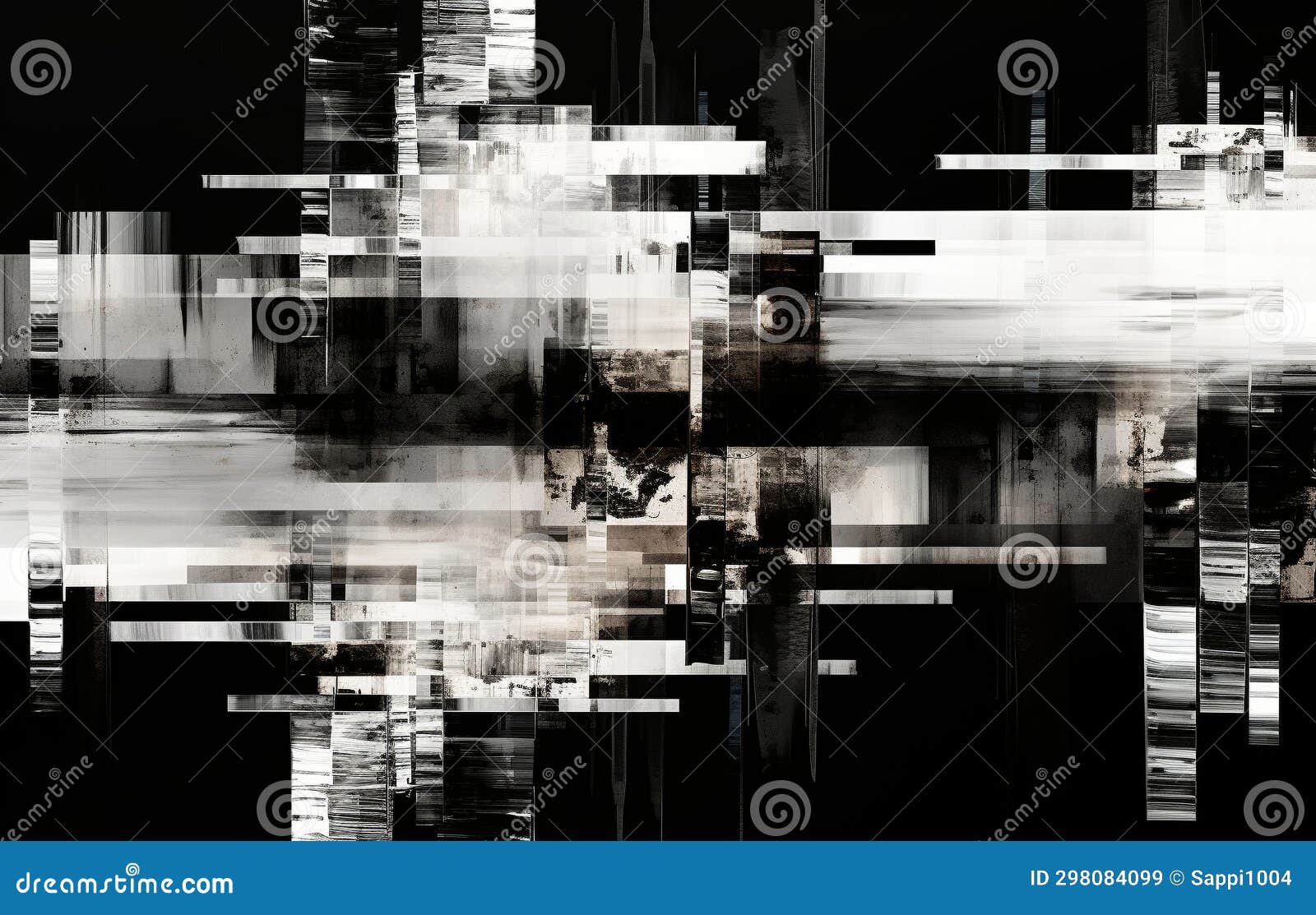Abstract Creative Background, Black and White Digital Spots, Concept ...