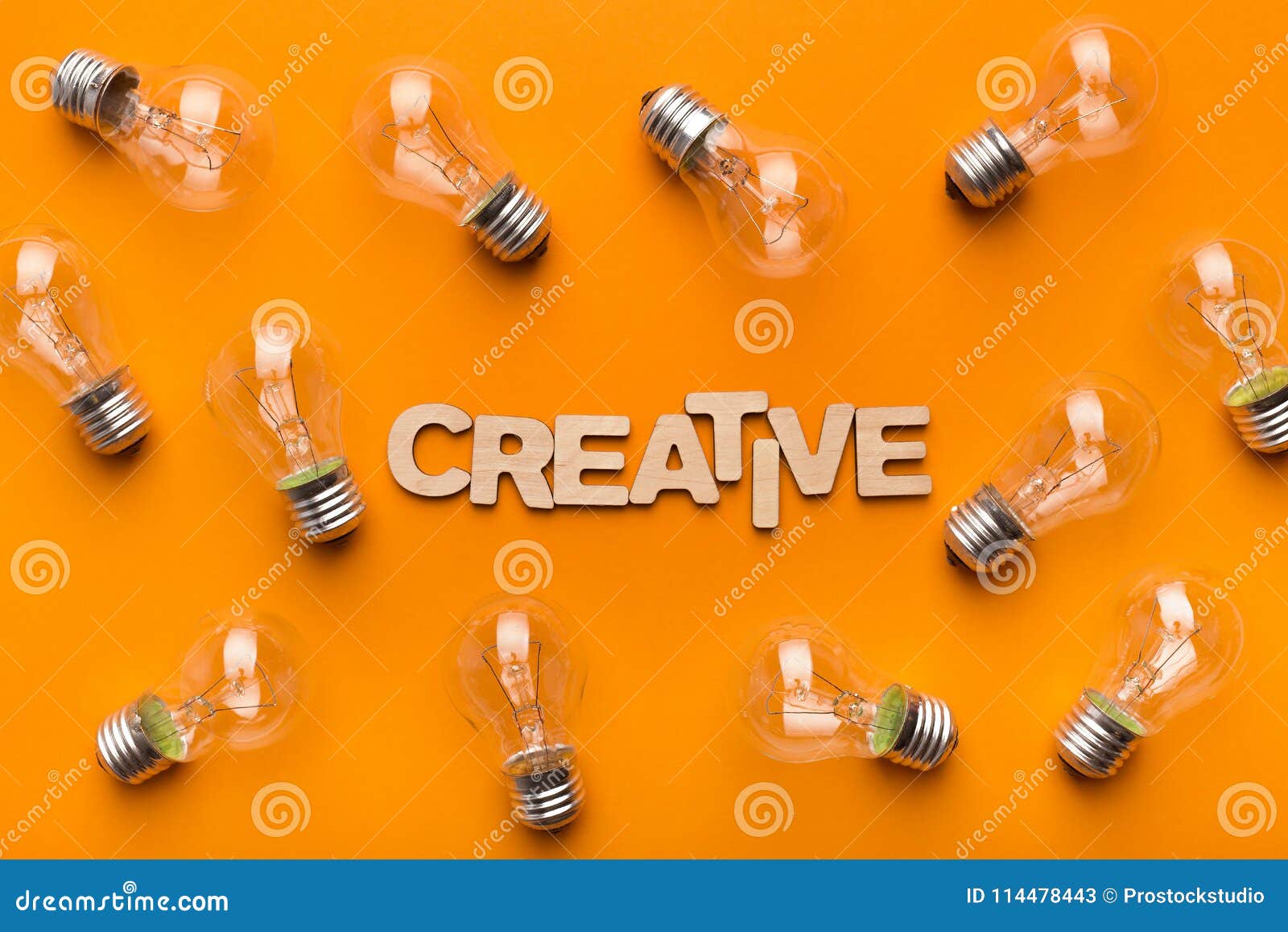 Abstract Creative Background with Light Bulbs Stock Image - Image of ...