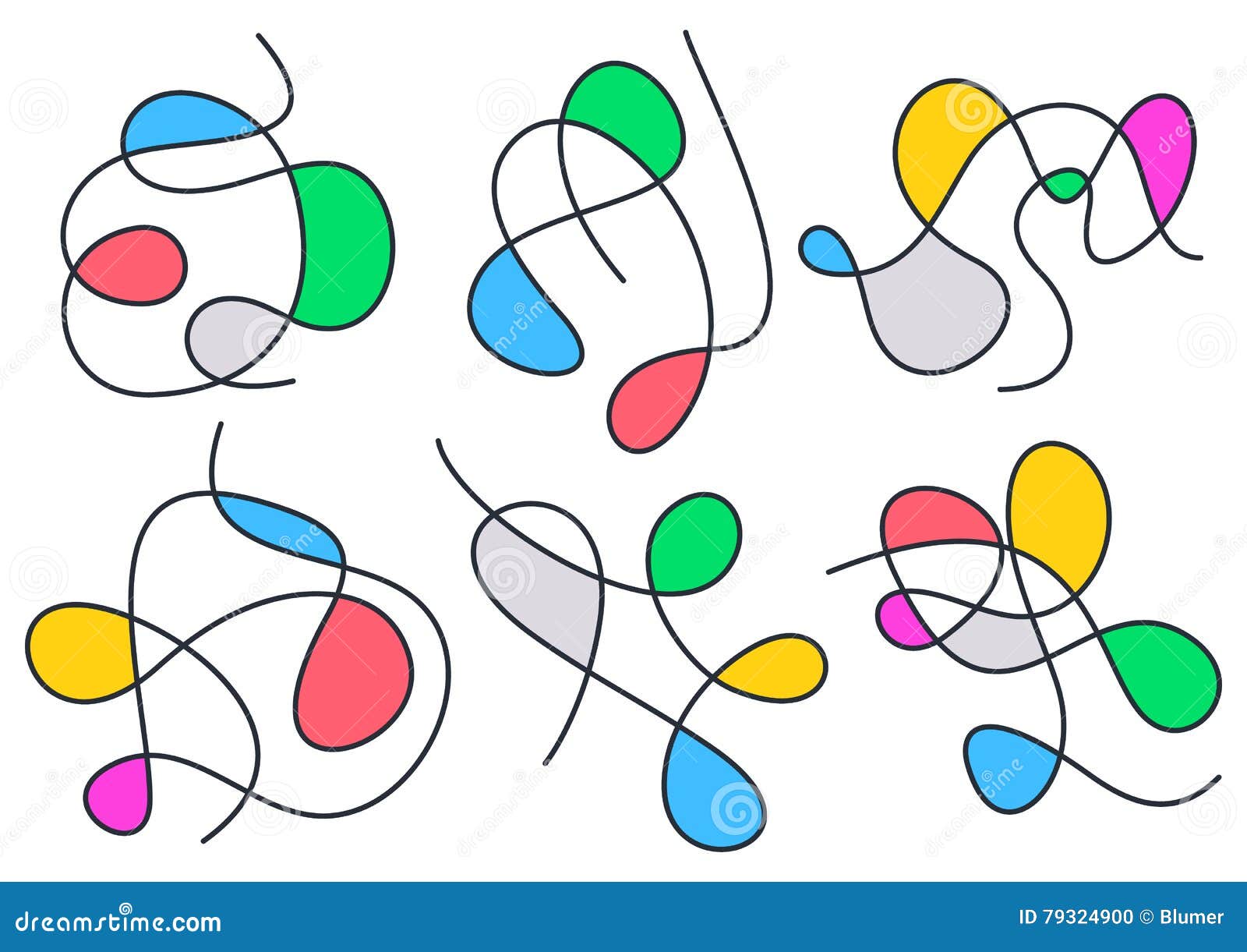 Abstract Creative Colorful Design Elements Collection Stock Vector ...