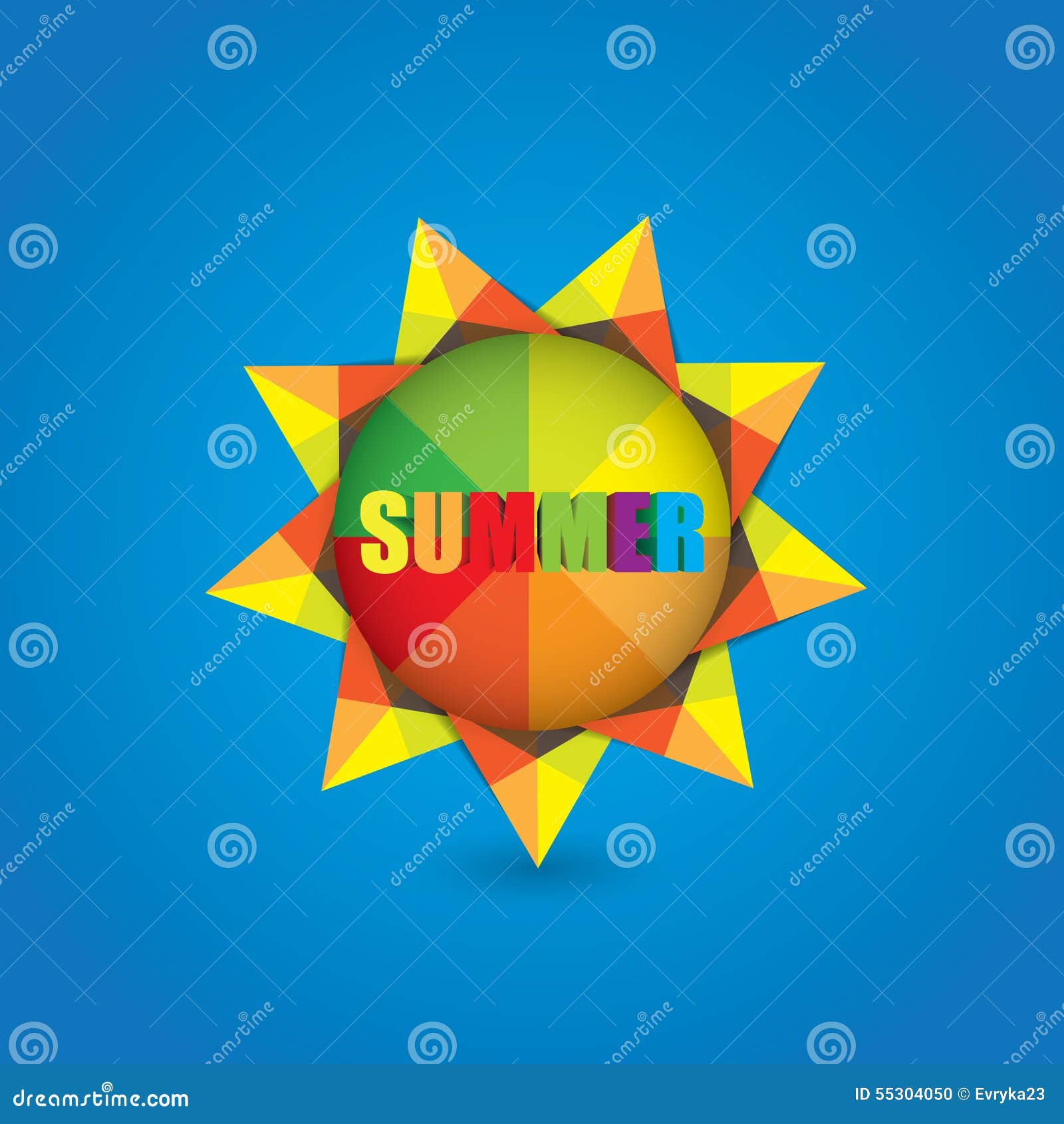 Abstract Creative Colorful Sun Design Vector Illustration Stock Vector ...