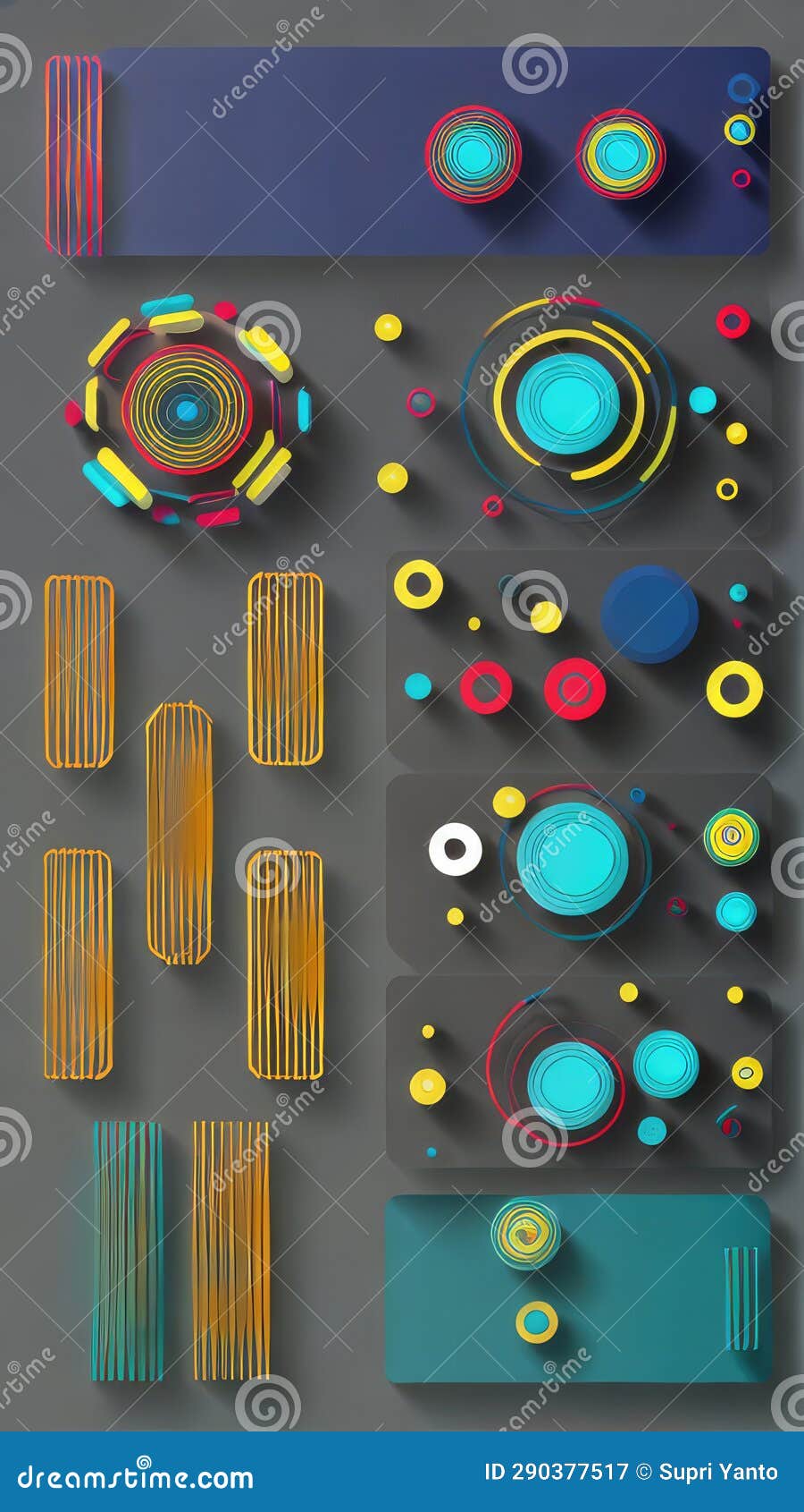 Abstract Creative Colour Interface Flat Design for Background Stock ...