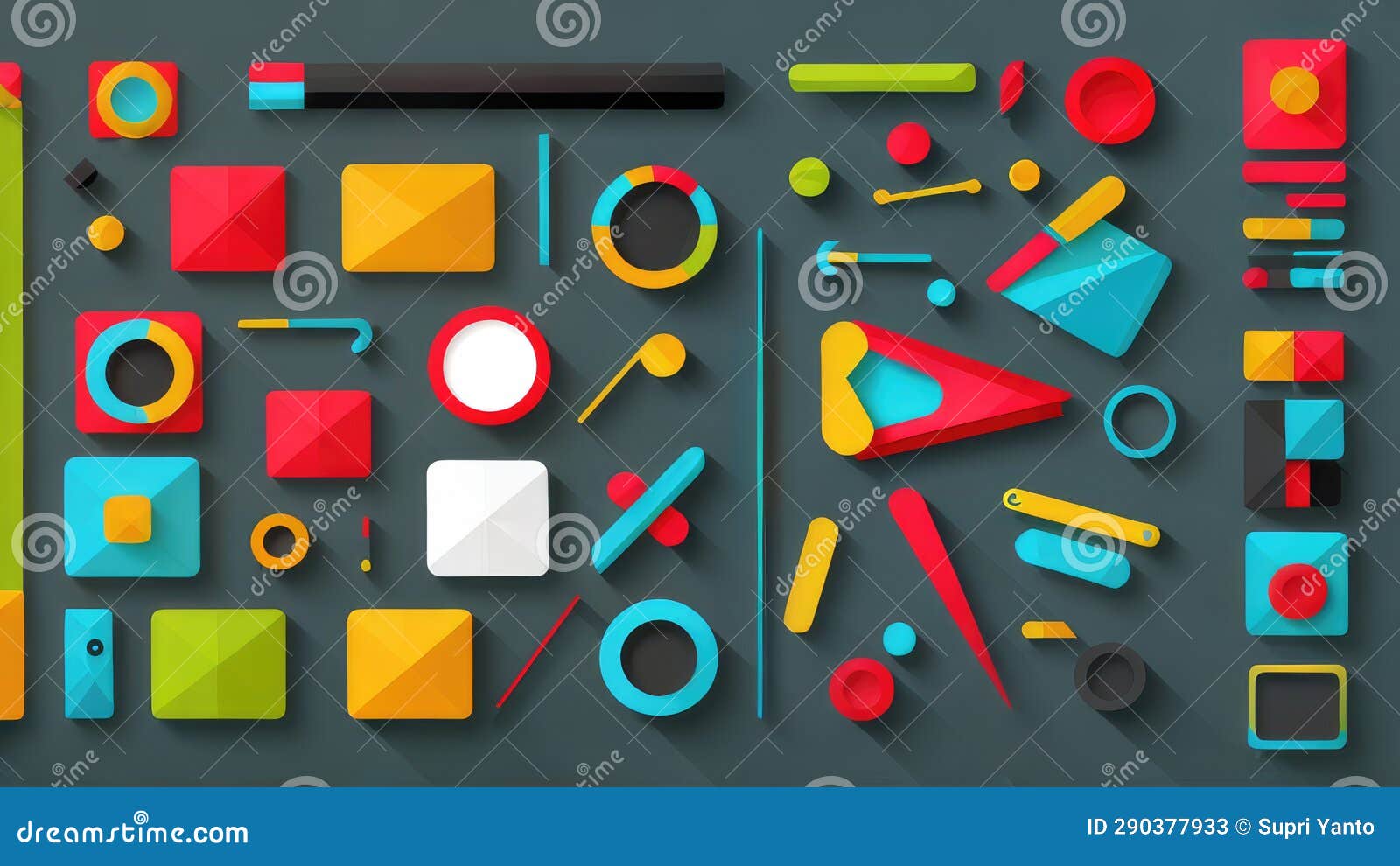 Abstract Creative Colour Interface Flat Design for Background Stock ...