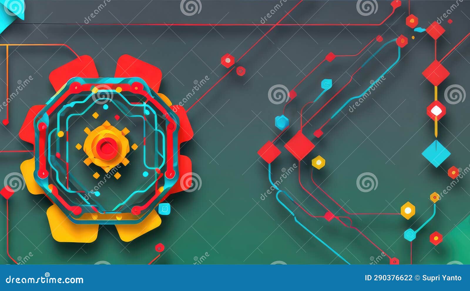 Abstract Creative Colour Interface Flat Design for Background Stock ...