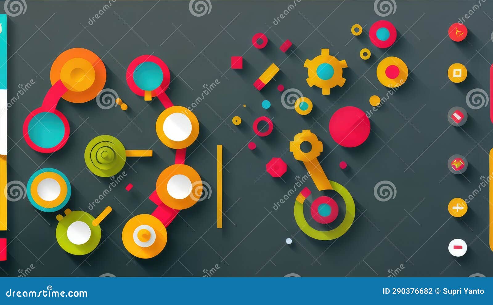 Abstract Creative Colour Interface Flat Design for Background Stock ...