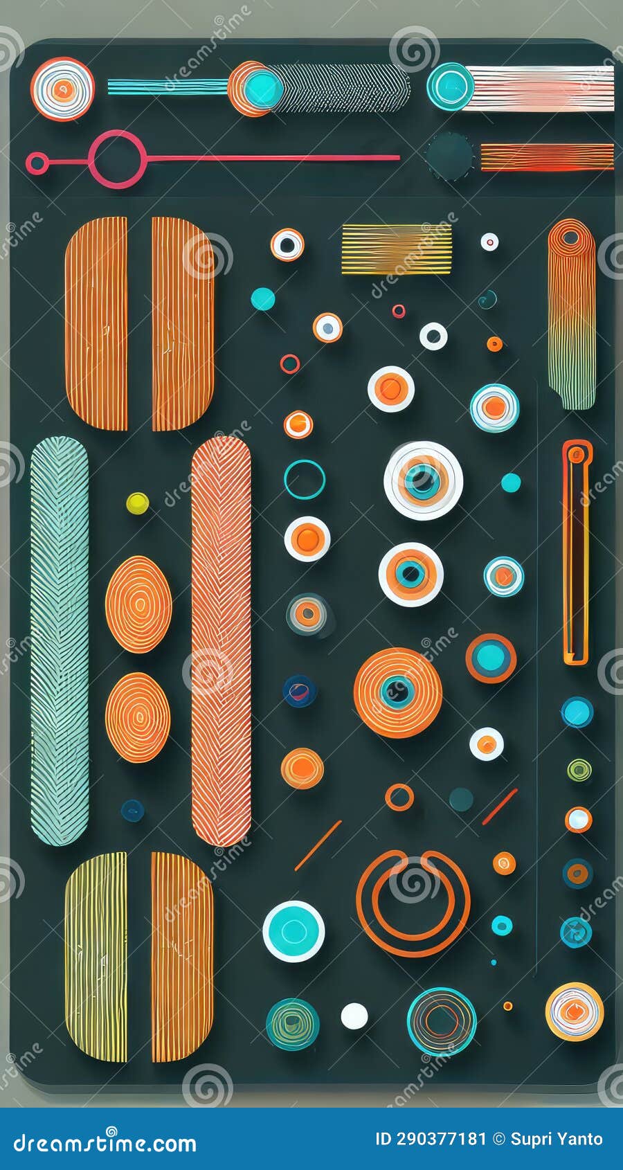 Abstract Creative Colour Interface Flat Design for Background Stock ...