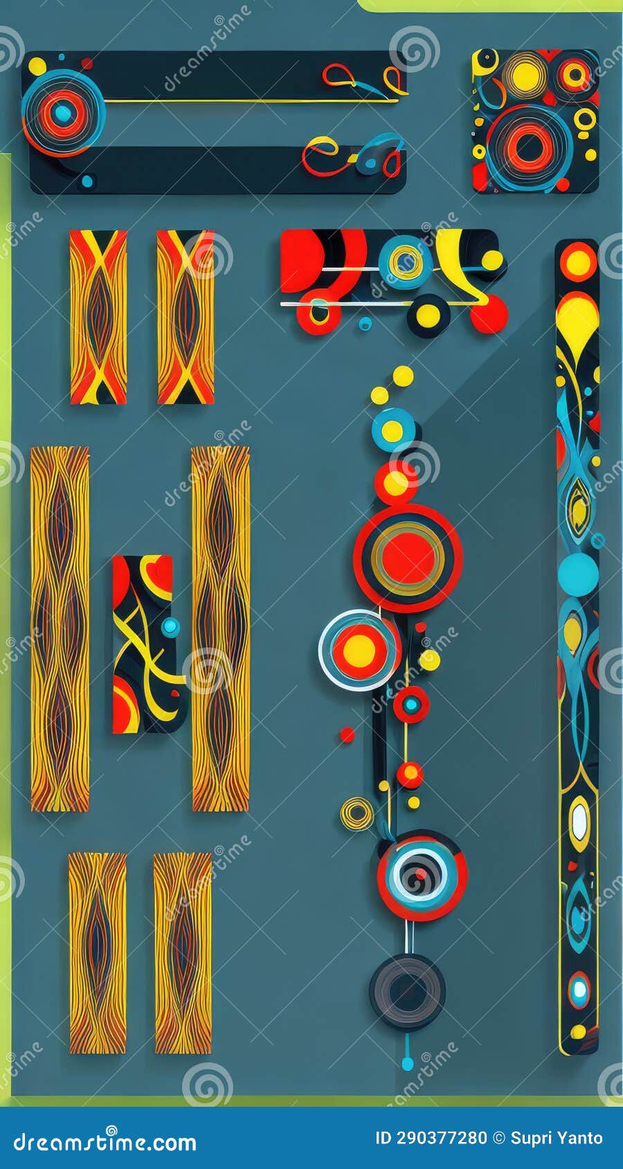 Abstract Creative Colour Interface Flat Design for Background Stock ...