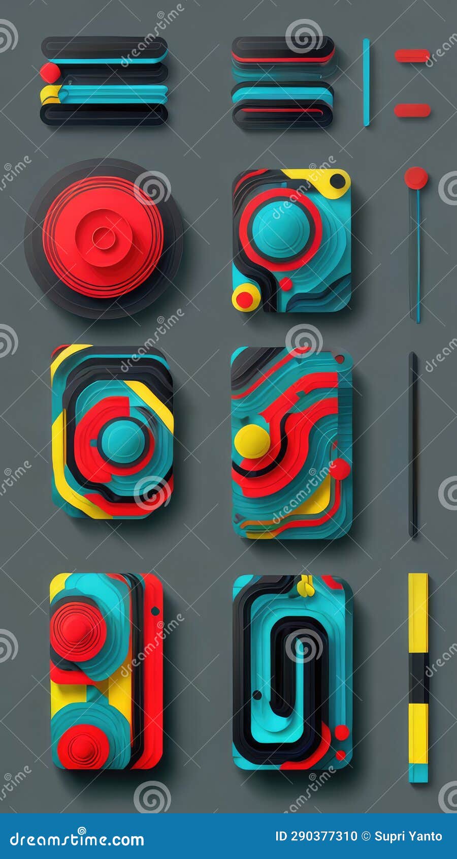 Abstract Creative Colour Interface Flat Design for Background Stock ...