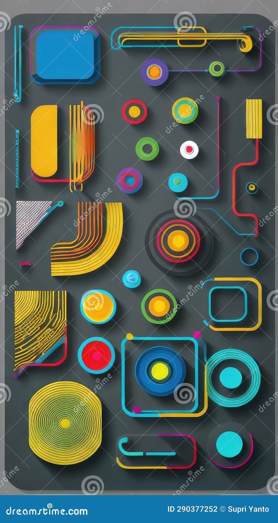 Abstract Creative Colour Interface Flat Design for Background Stock ...