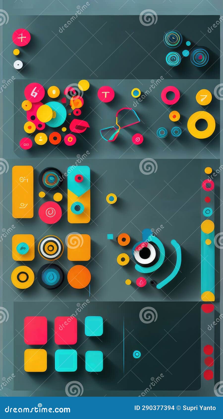 Abstract Creative Colour Interface Flat Design for Background Stock ...