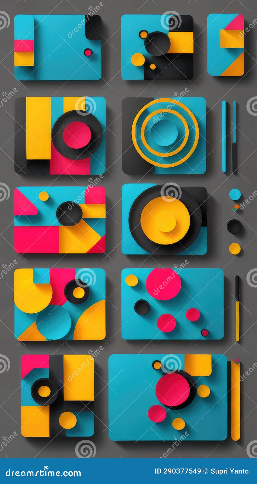 Abstract Creative Colour Interface Flat Design for Background Stock ...