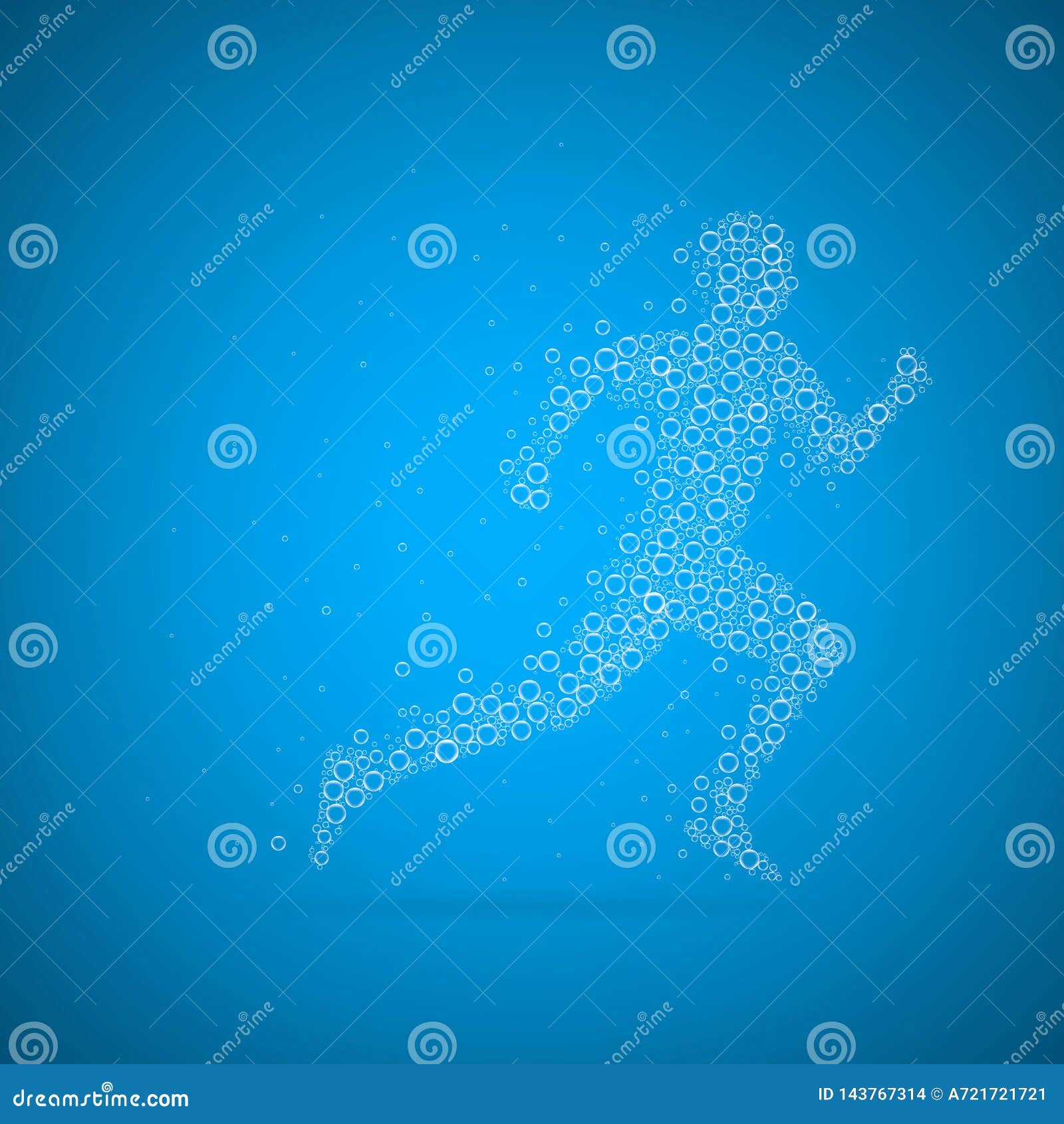 Abstract Creative Concept Image of Running Man for Web and Mobile ...