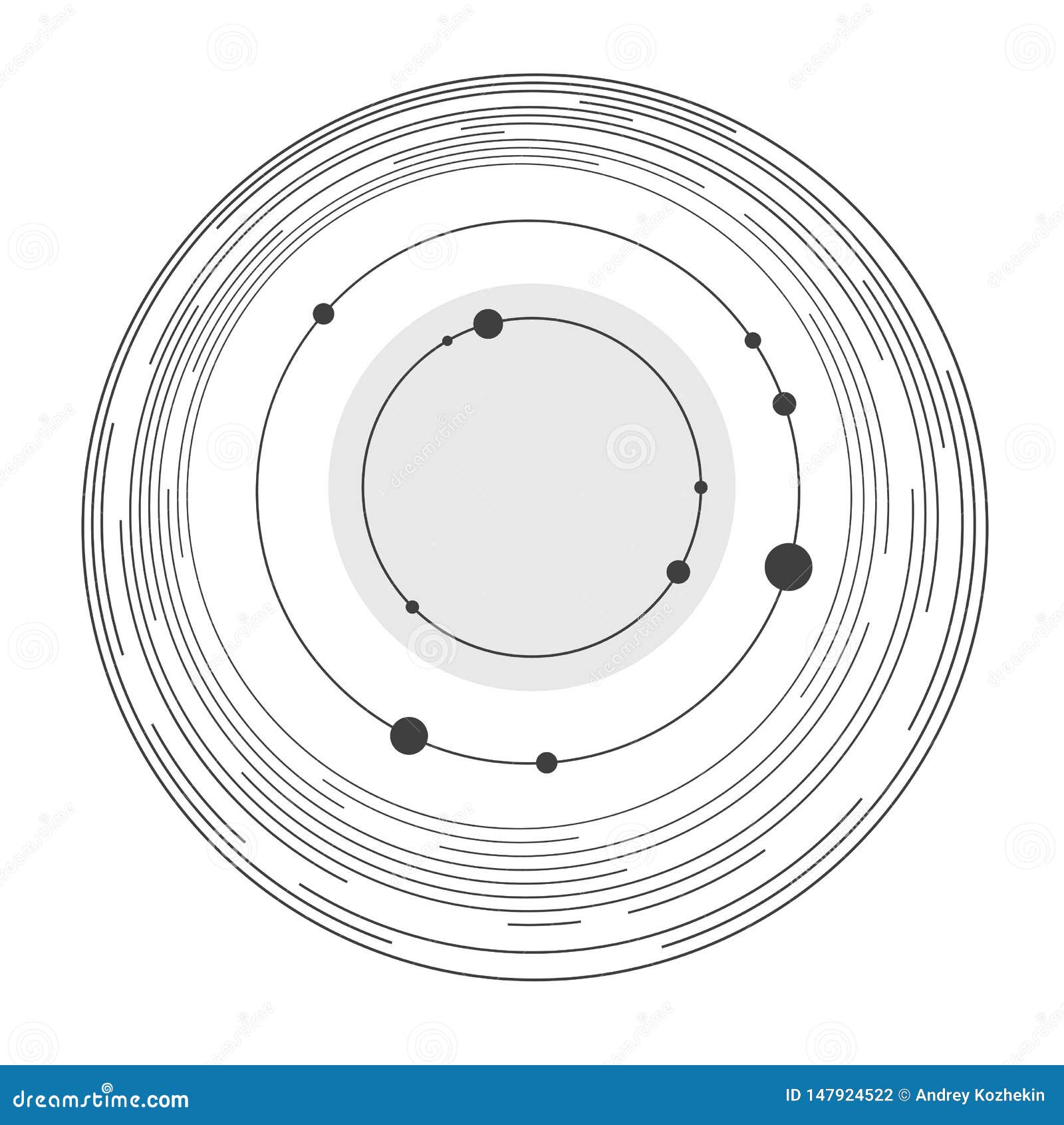 Abstract Creative Concept Layout Template. Abstract Solar System ...