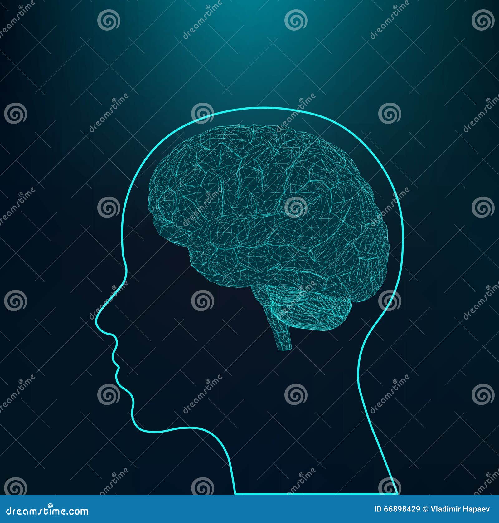 Abstract Creative Concept Vector Background of the Human Brain ...