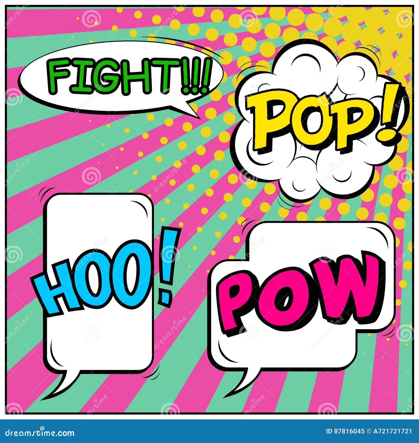 Abstract Creative Concept Vector Comic Pop Art Style Blank, Layout ...