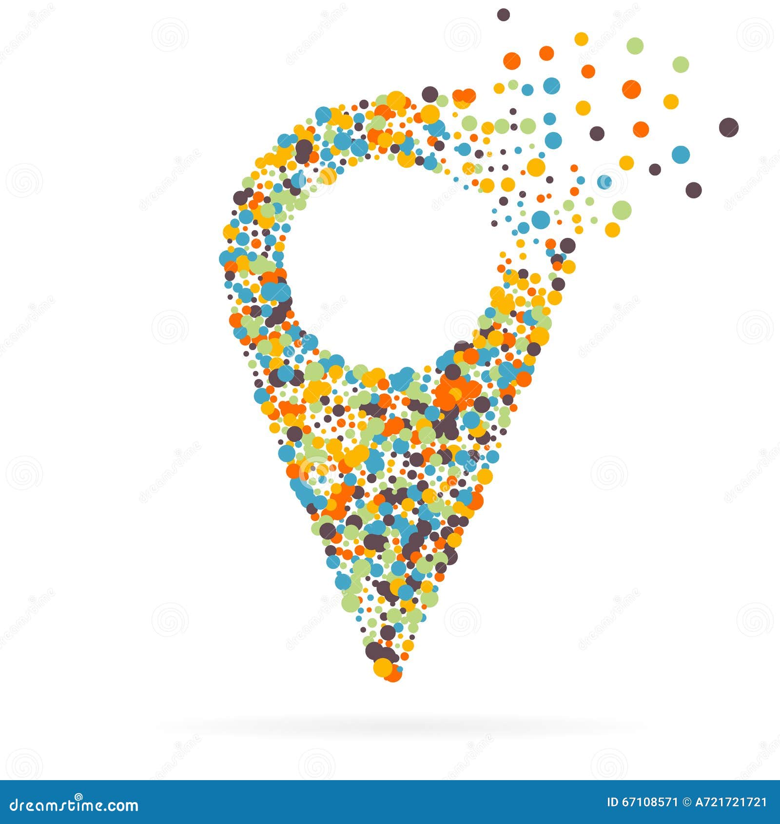 Abstract Creative Concept Vector Icon of Pointer for Web and Mobile ...