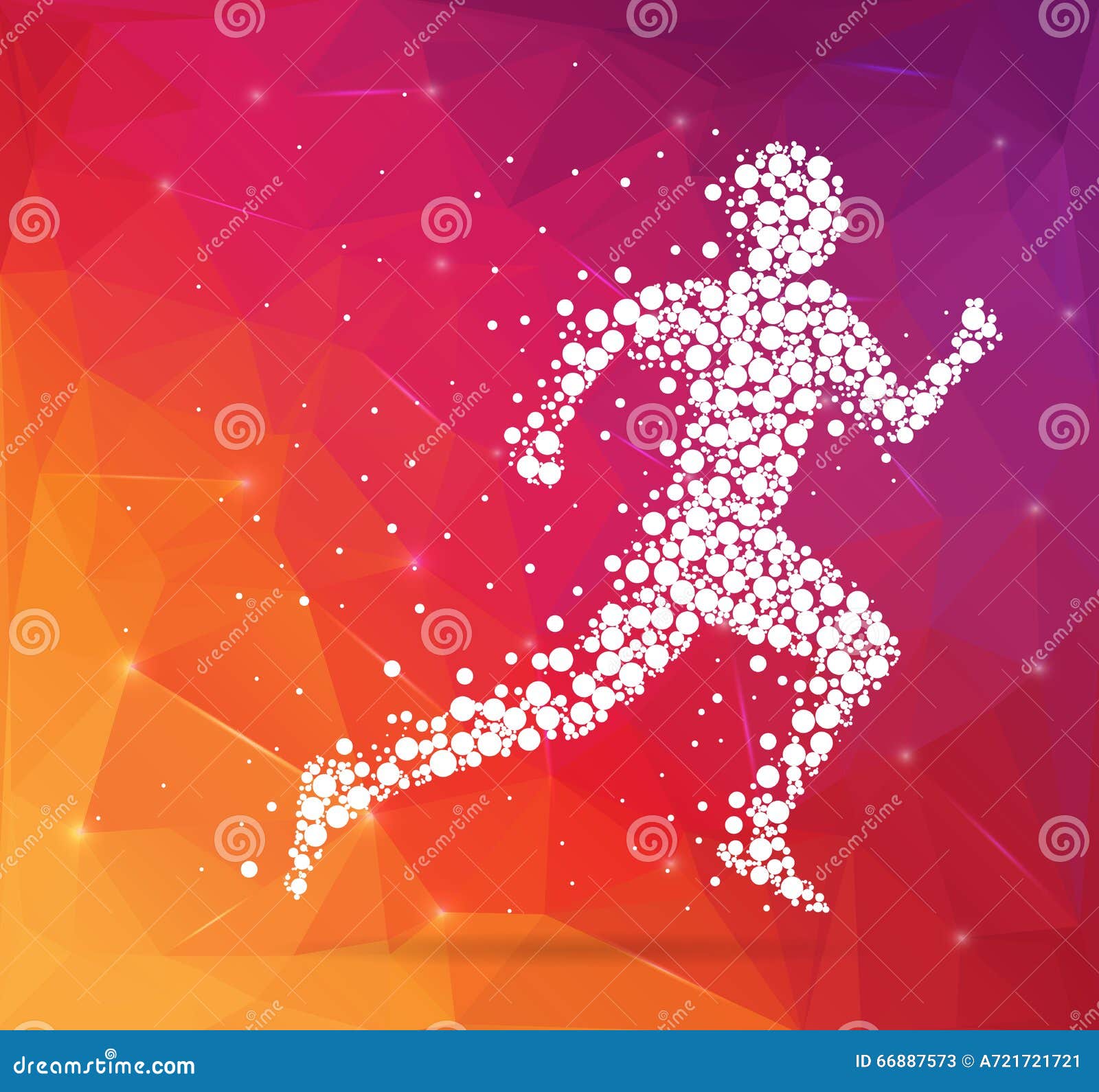 Abstract Creative Concept Vector Image of Running Man for Web and ...