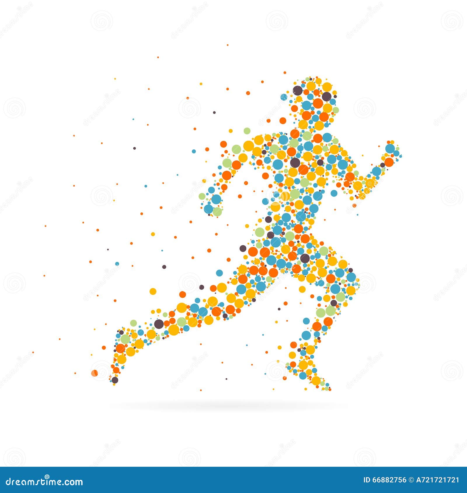 Abstract Creative Concept Vector Image of Running Man for Web and ...