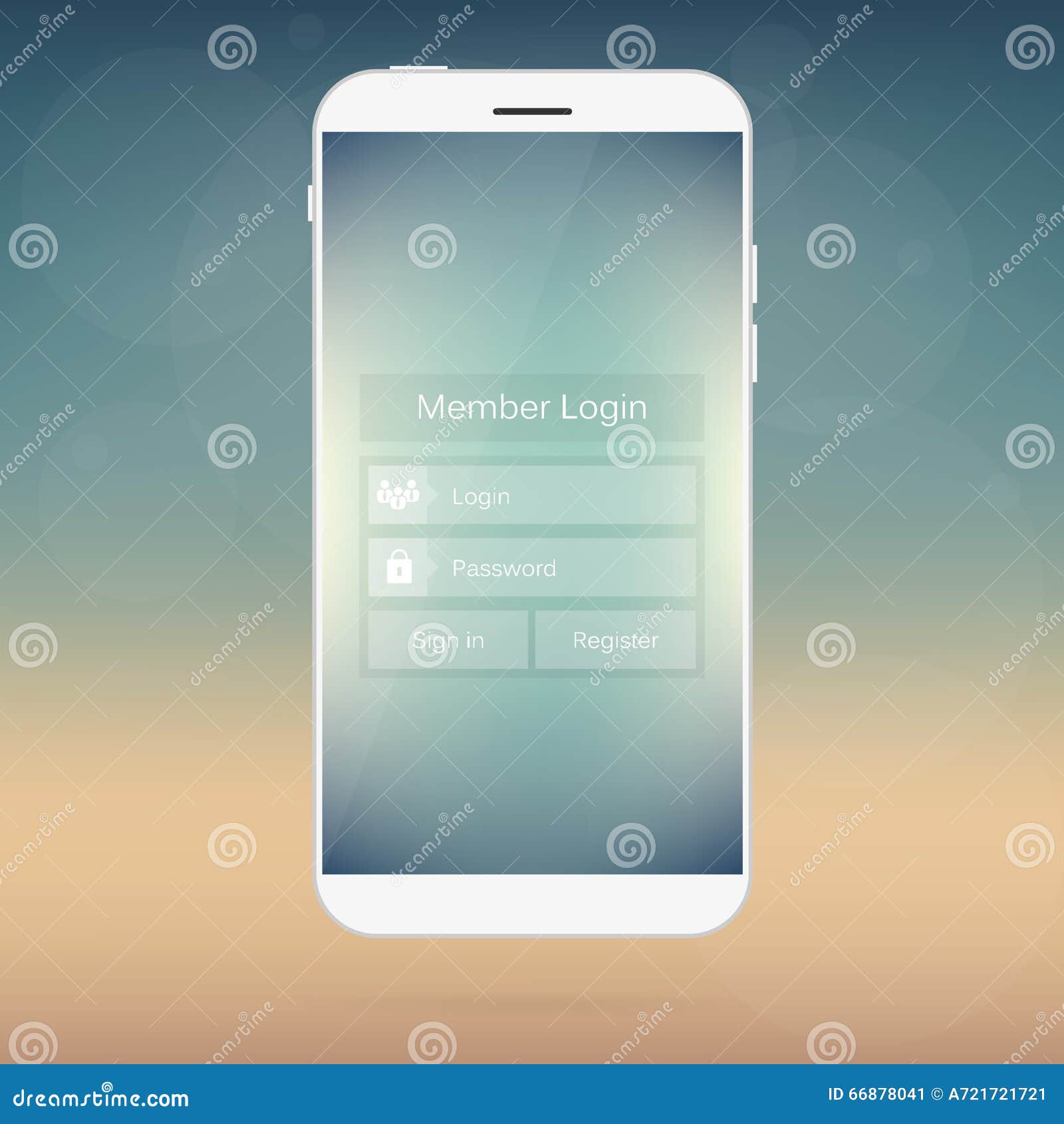 Abstract Creative Concept Vector Member Login Form Interface. for Web ...