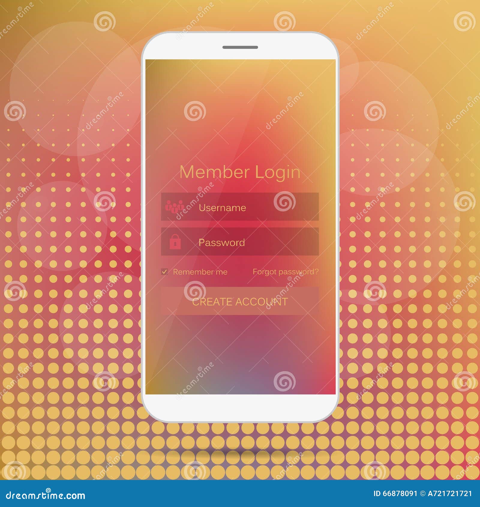 Abstract Creative Concept Vector Member Login Form Interface. for Web ...