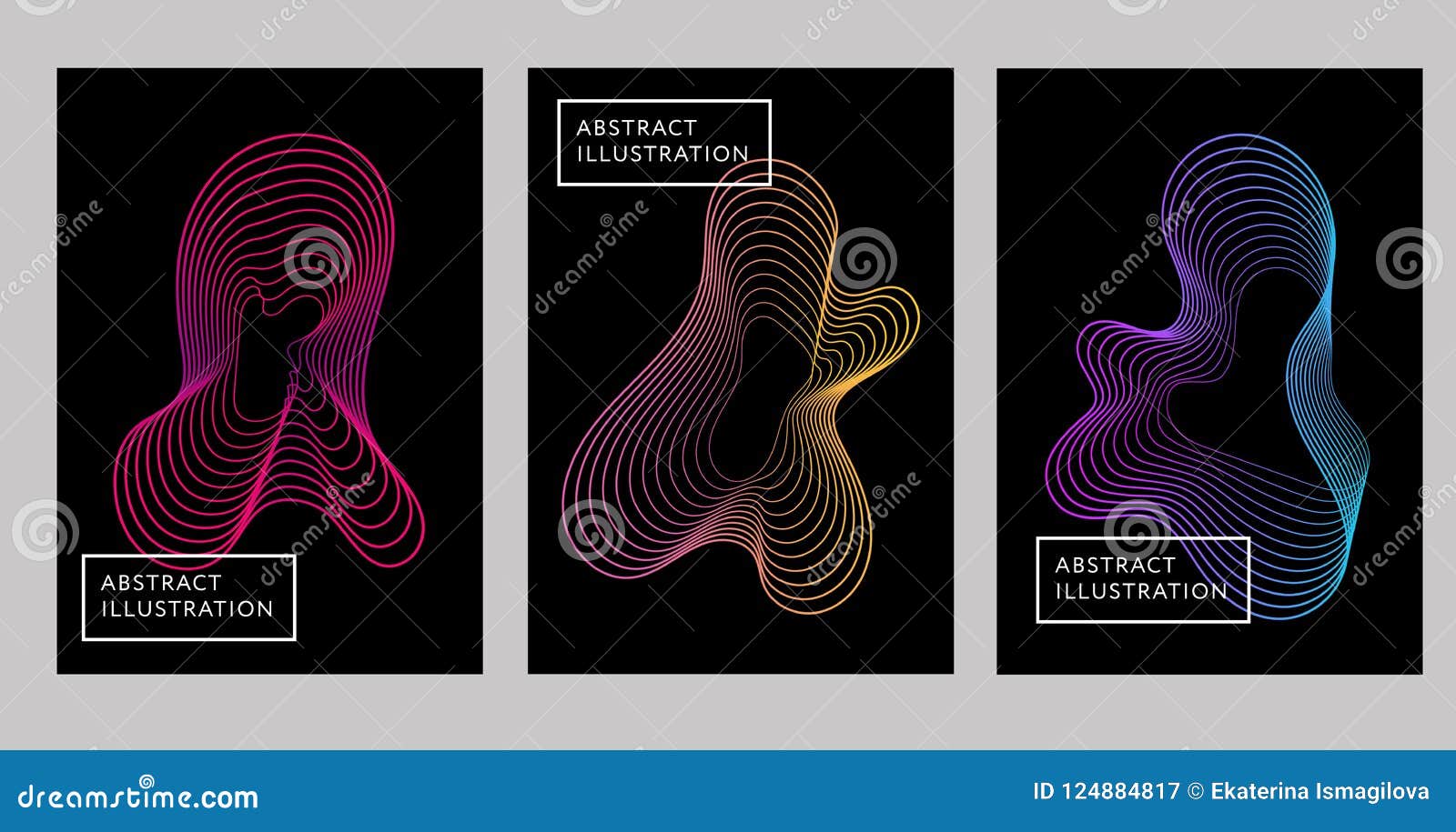 Abstract Creative Design 3d Flow Shape Liquid Vector Stock Illustration ...