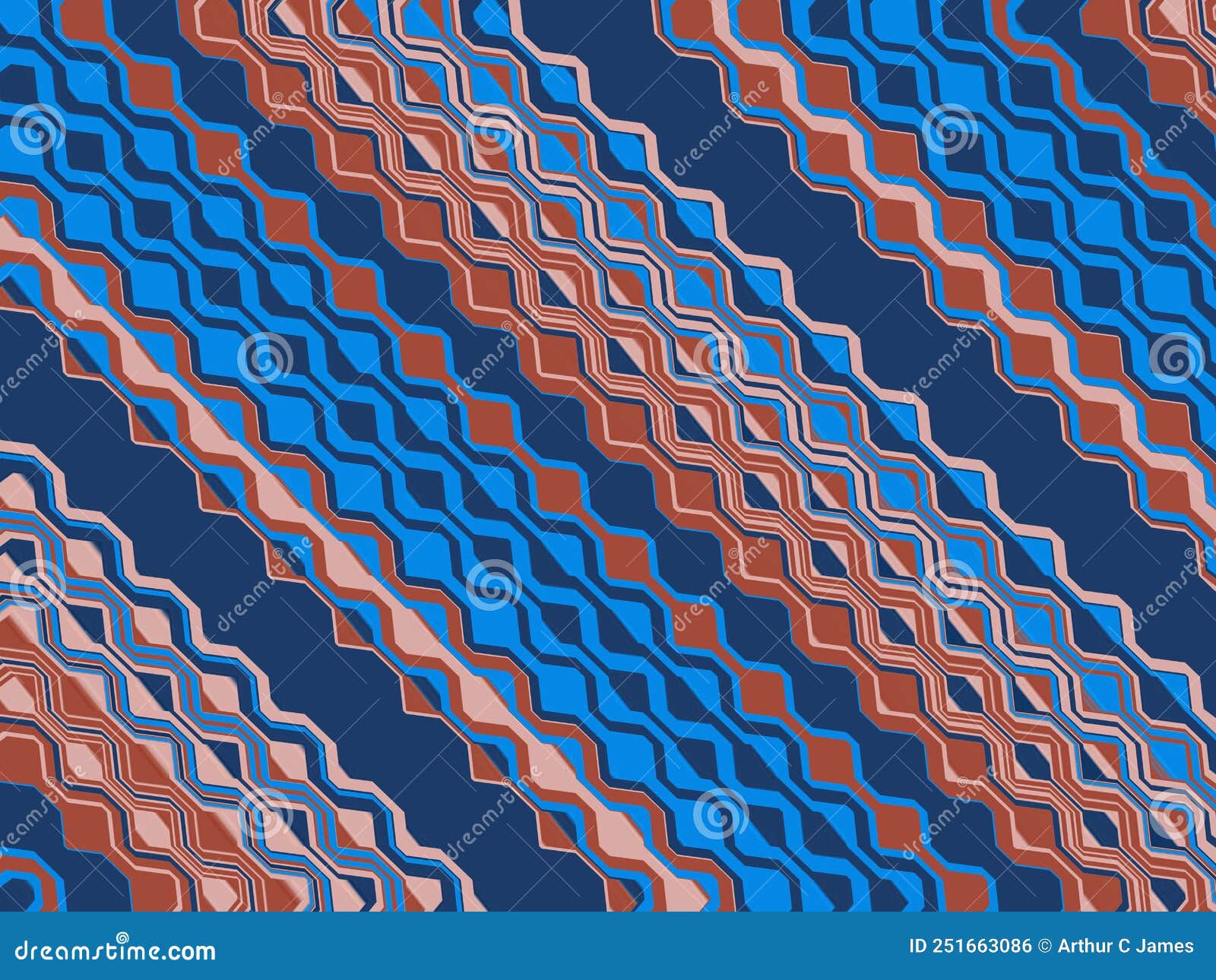 Abstract and Creative Digital Art Mediterranean Pattern Stock ...