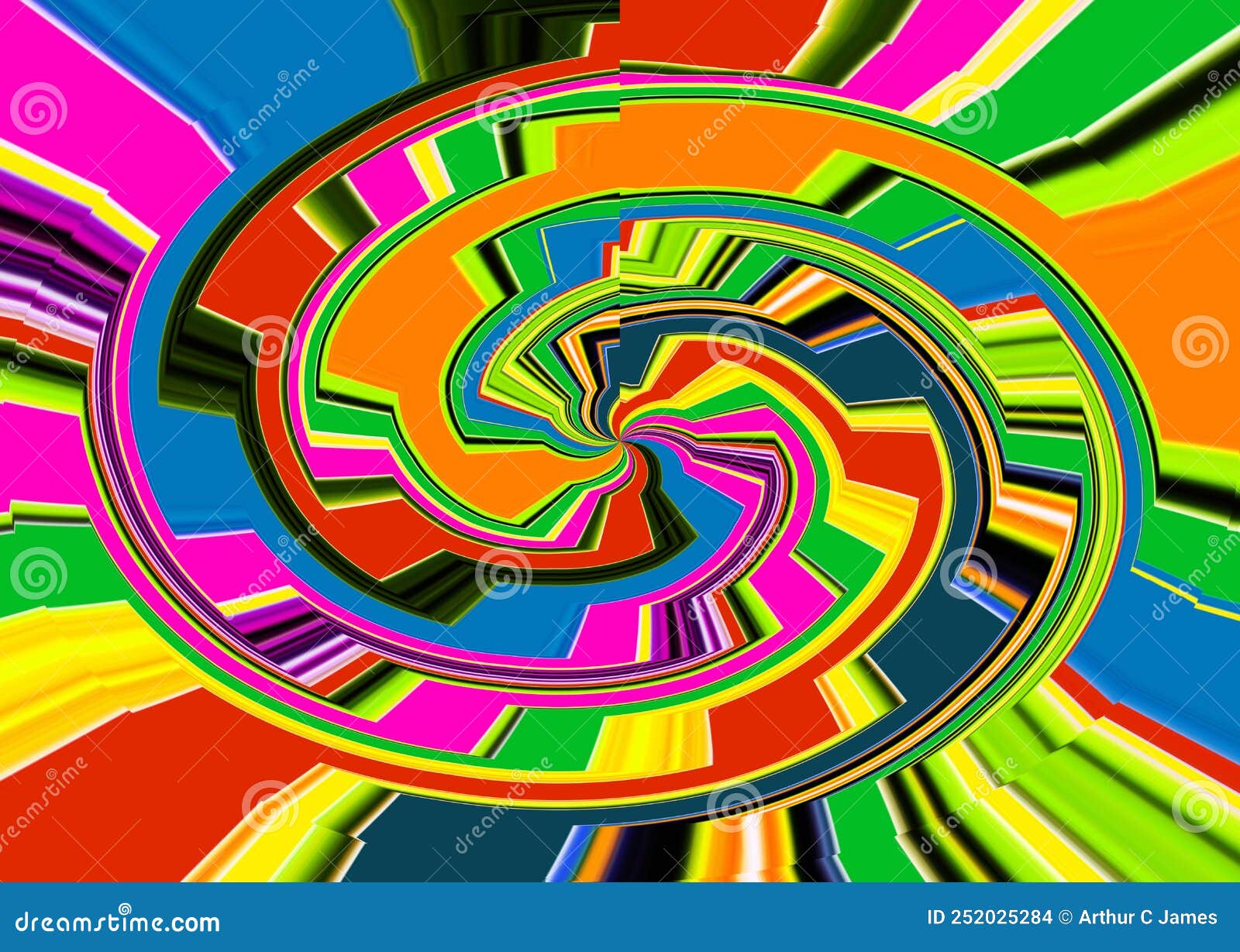 Abstract and Creative Digital Art Multi-coloured Design Stock ...