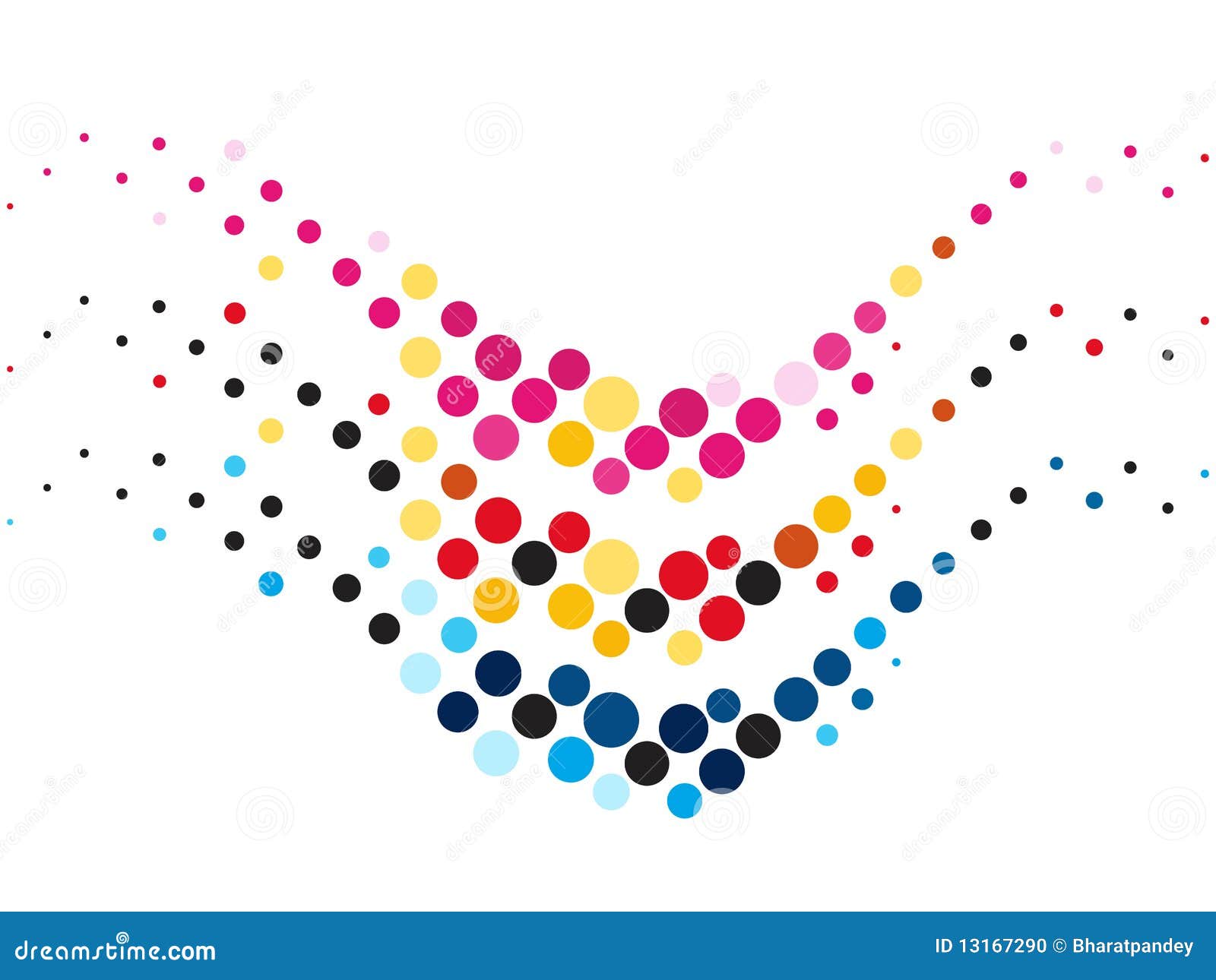 Abstract Creative Dotes Colors Wave Stock Vector - Illustration of ...