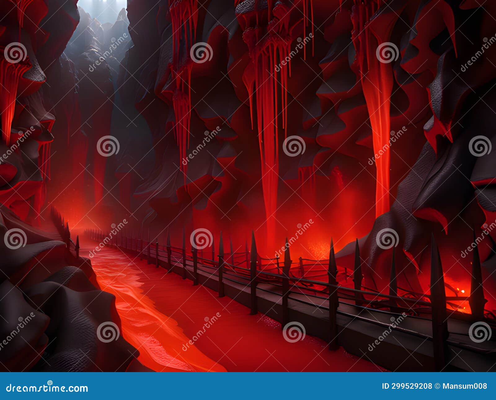 Abstract Creative Fantasy Background with Red Smoke in the Hell Stock ...