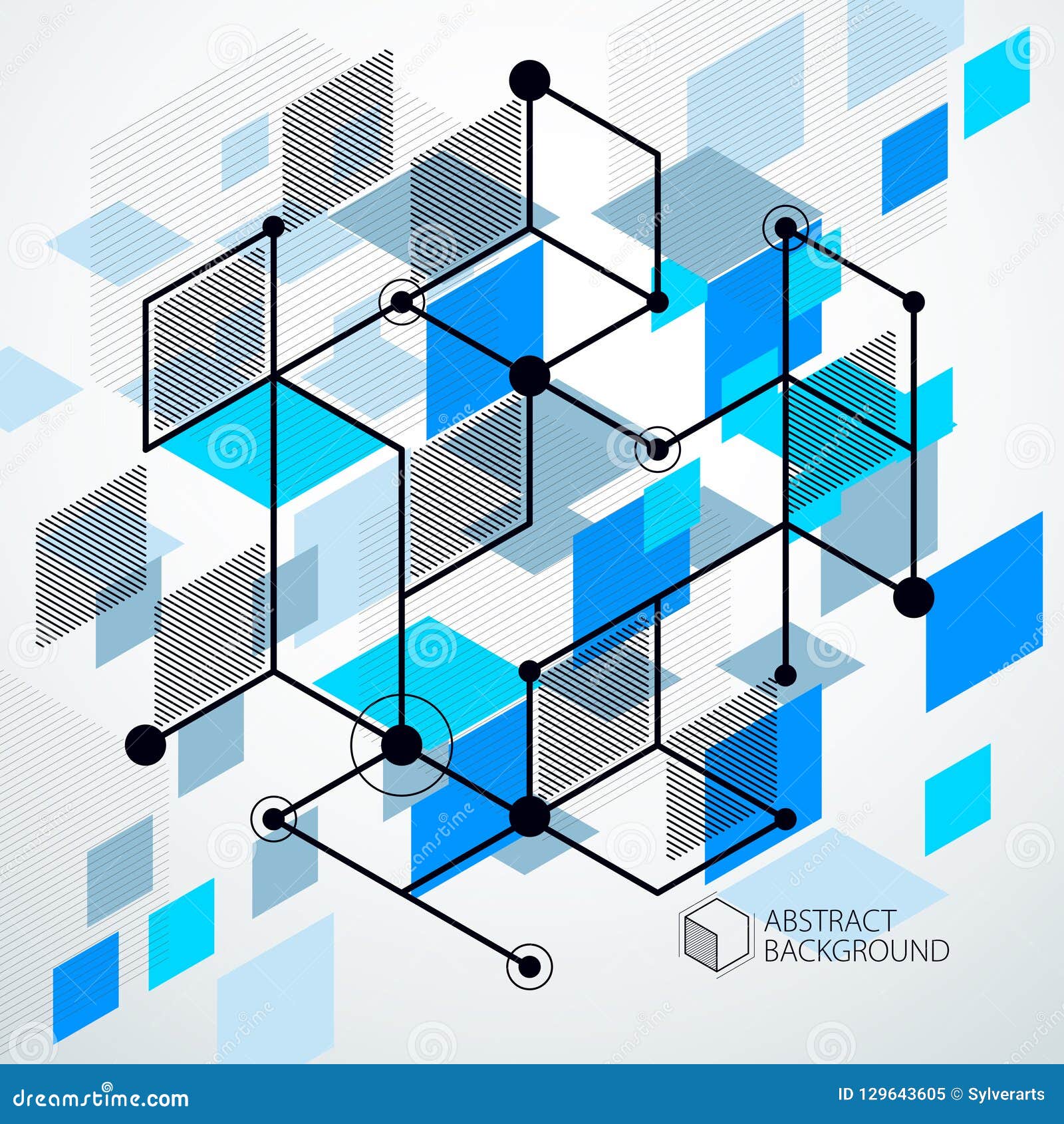 Abstract Creative Geometric Art with a Variety of Geometric Elem Stock ...