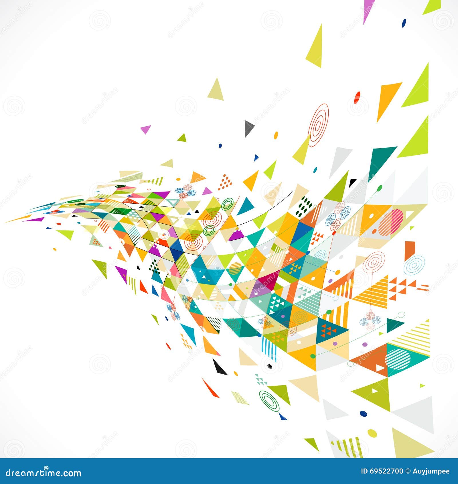 Abstract Creative Geometrical with Mix Geometric Decoration on ...